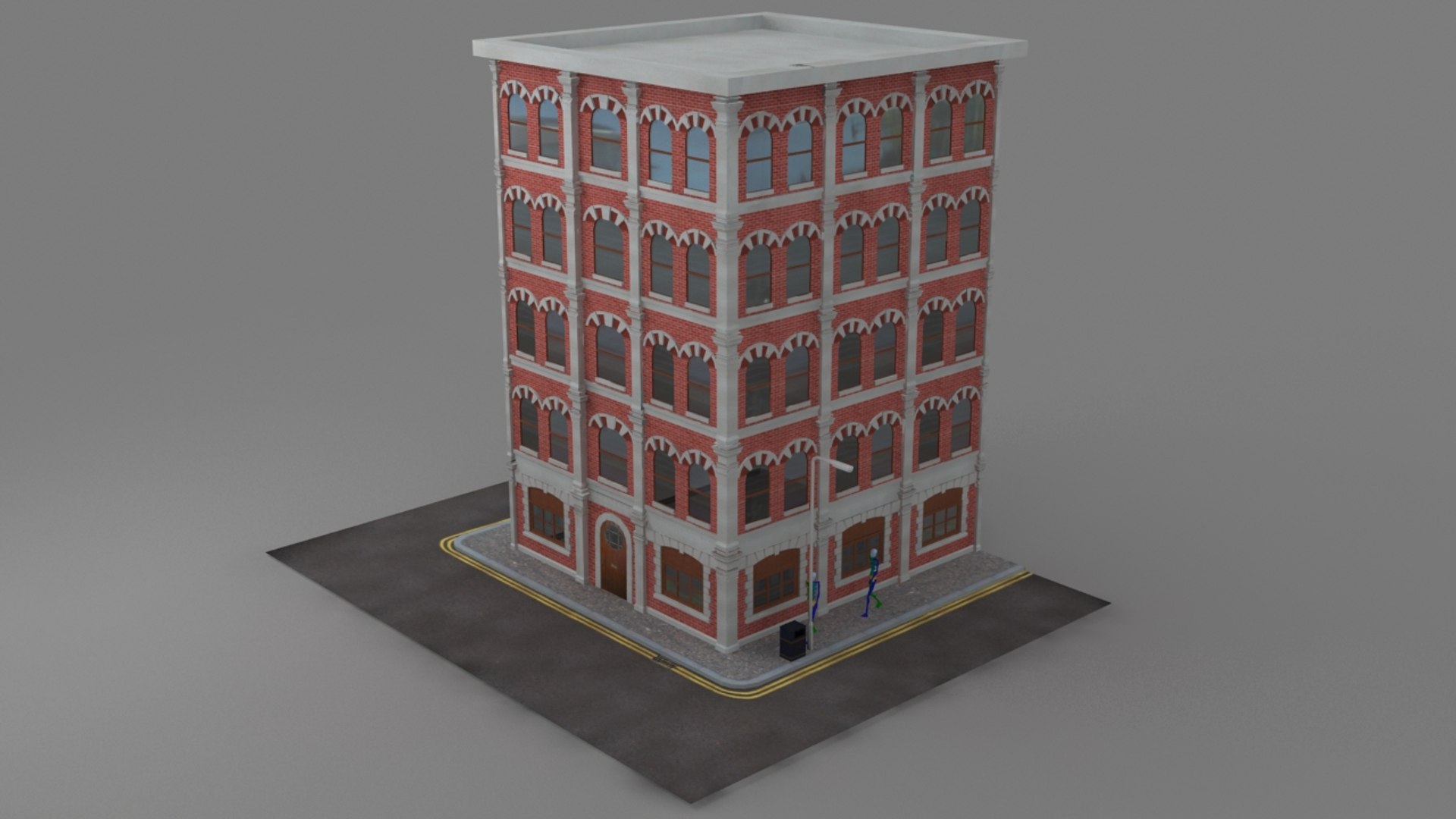 3d Office Building Block