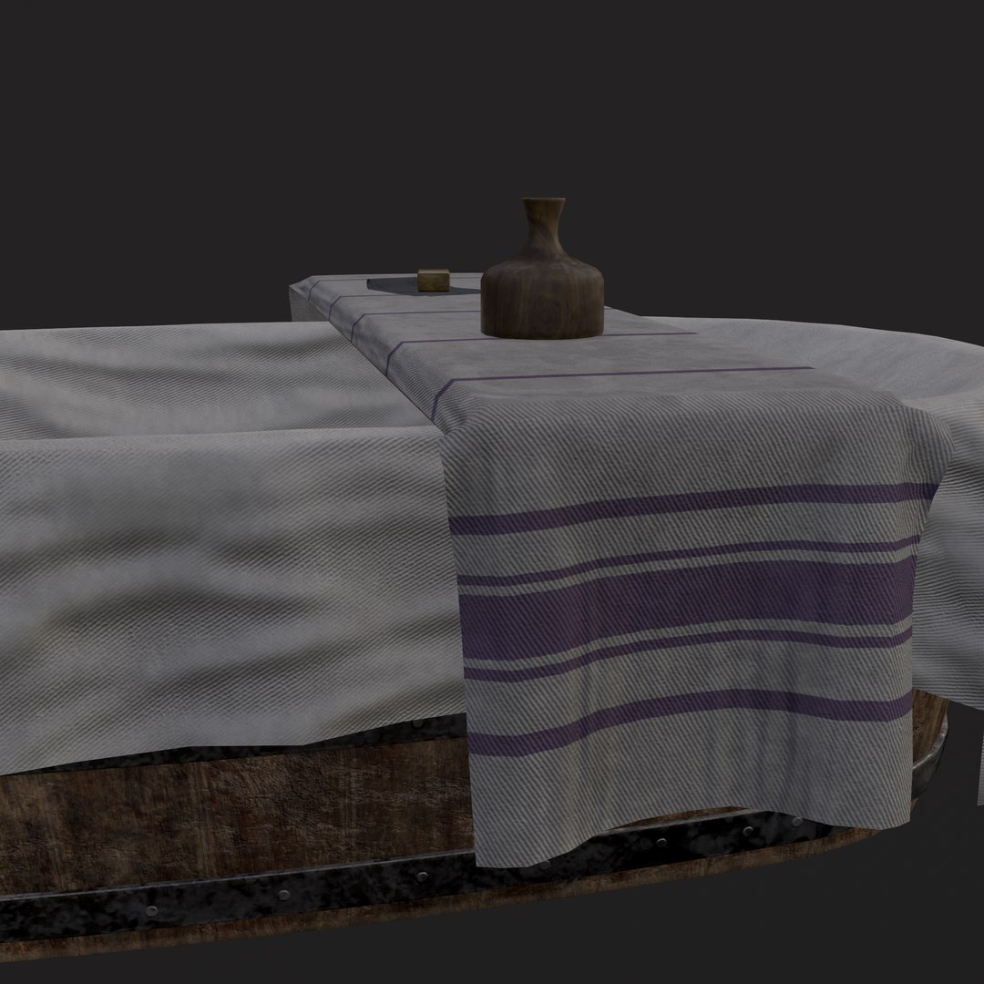 Medieval Bath Tub Scene 3D - TurboSquid 1908904