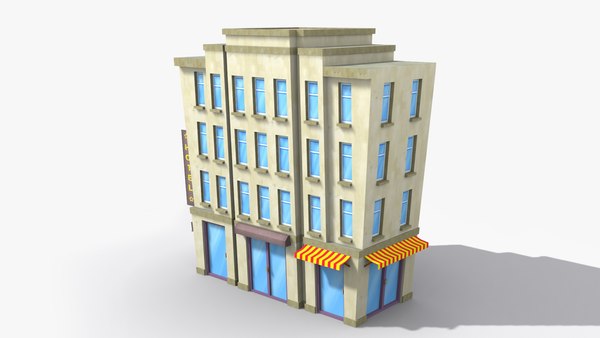 3D 35 Cartoon Building Collection Low poly model - TurboSquid 1833585