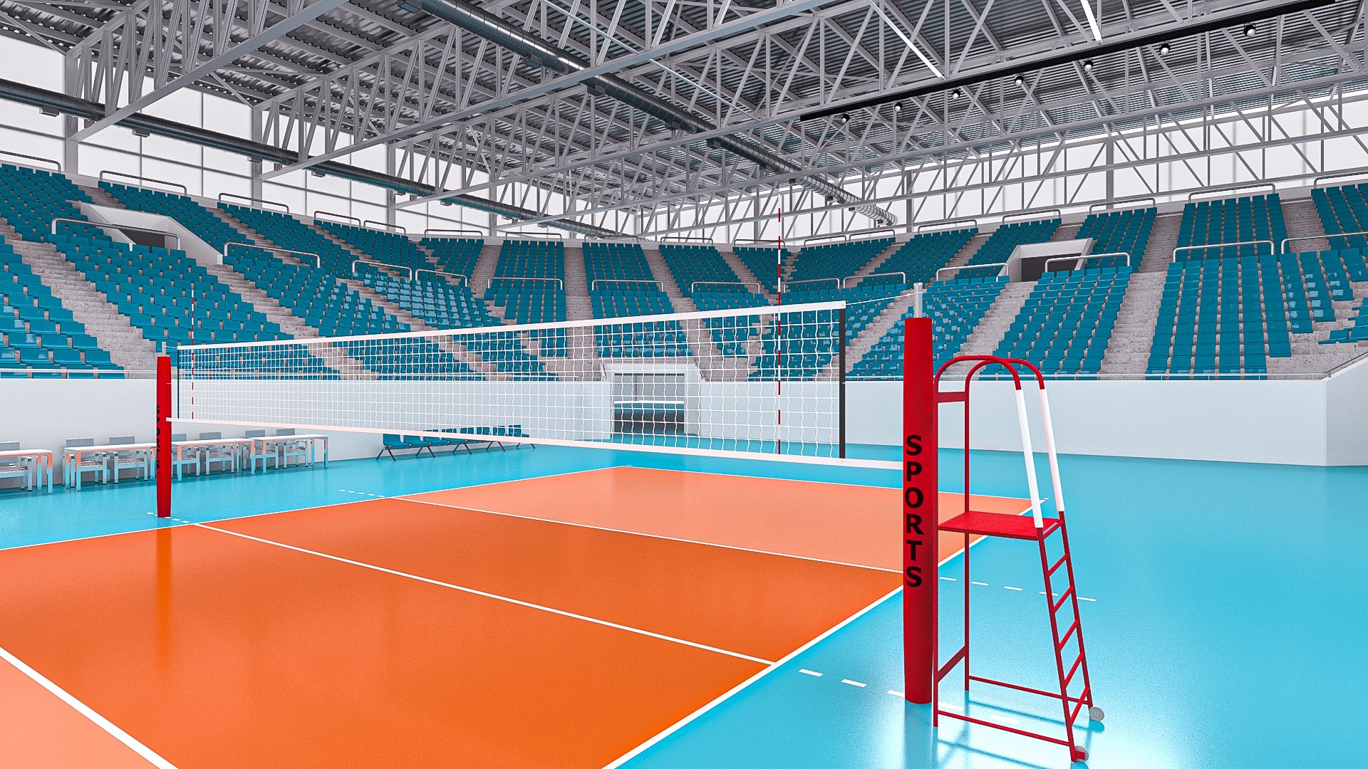 Volleyball Arena 01 3D Model - TurboSquid 2223384