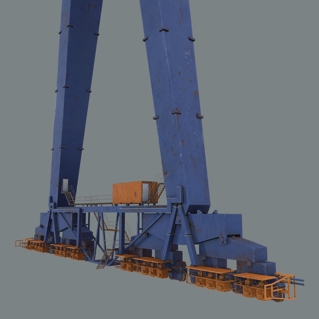 Real-time Goliath Gantry Crane 3D - TurboSquid 1601280