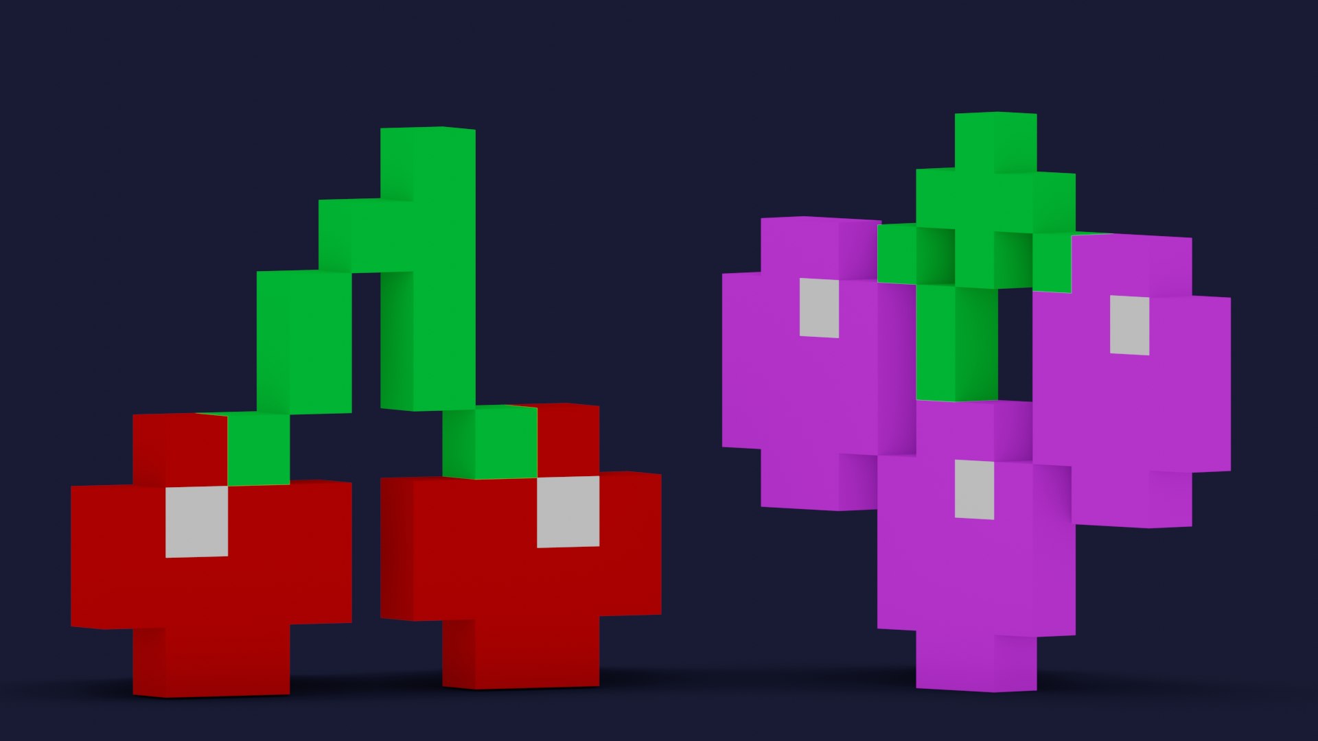 3D 8 Bit Fruits Game Assets Voxel Art Icons Low Poly Model - TurboSquid ...