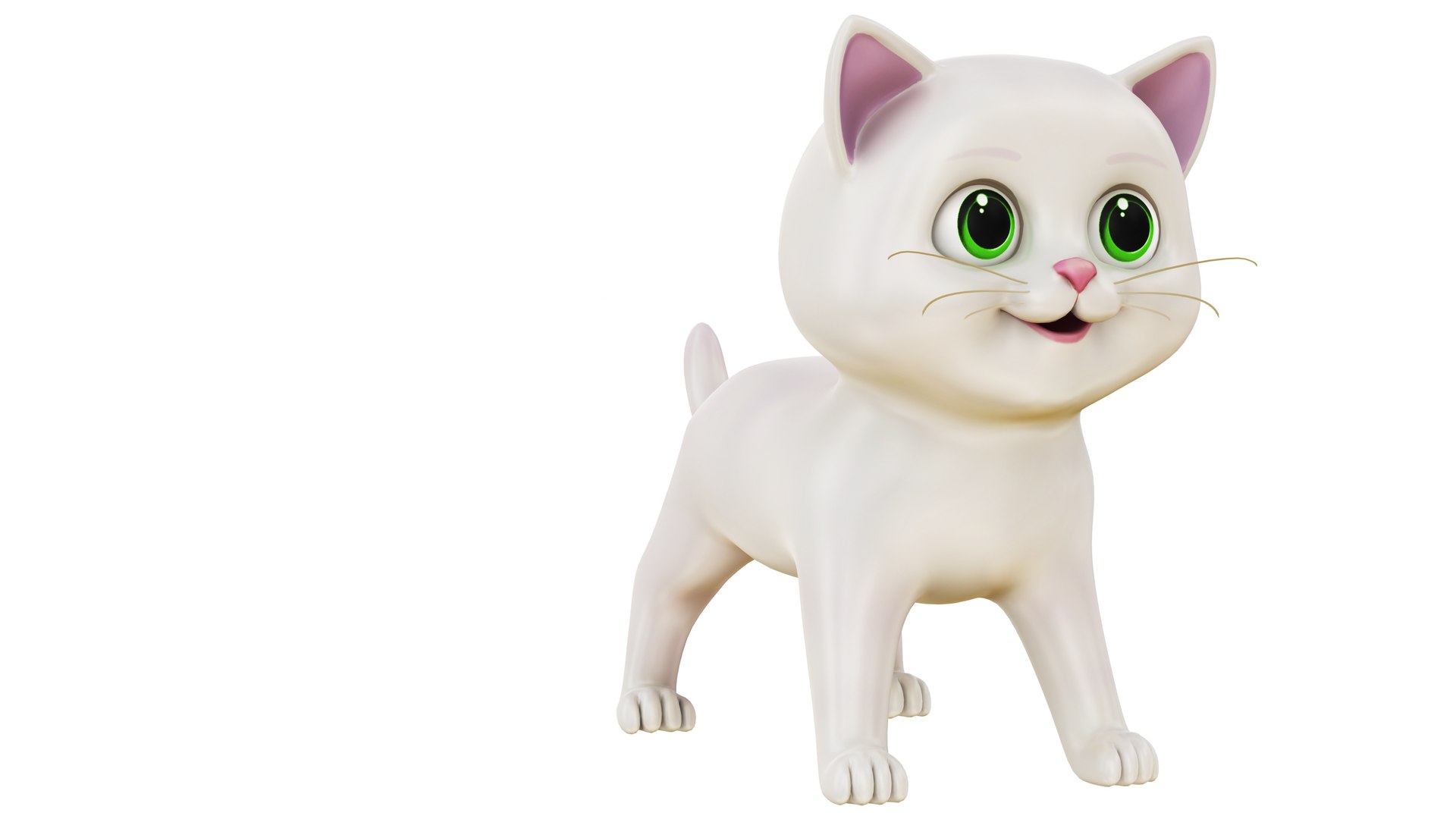 3D Model Cartoon Cat And Mouse White Collection - TurboSquid 2289338