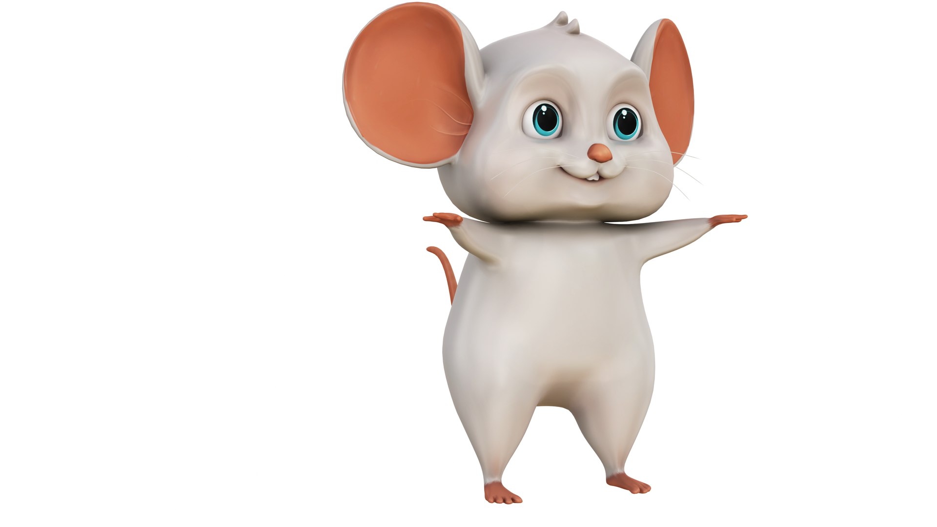 3D Model Cartoon Cat And Mouse White Collection - TurboSquid 2289338