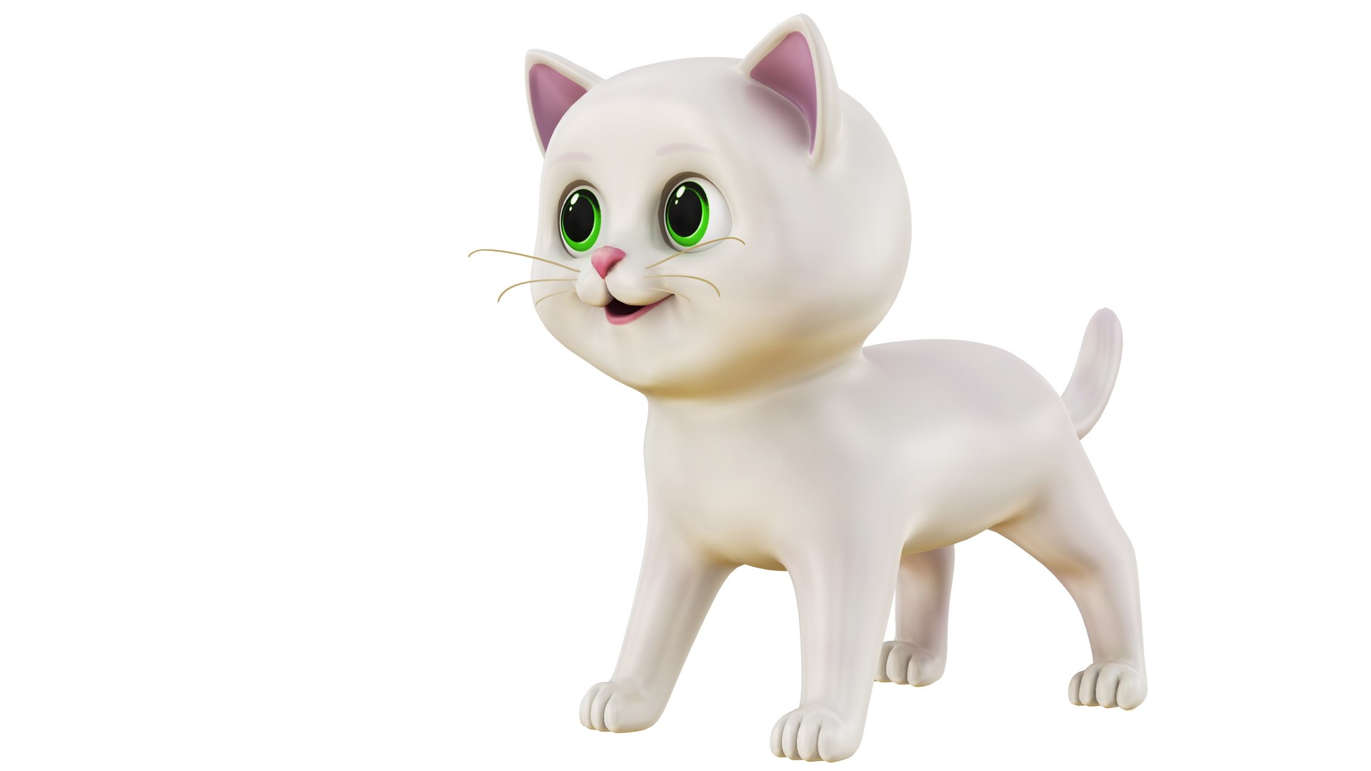 3D Model Cartoon Cat And Mouse White Collection - TurboSquid 2289338