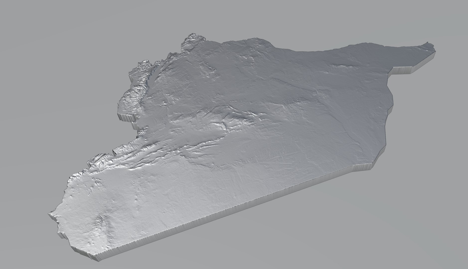 Syria Terrain Map 3D Model - TurboSquid 2336776