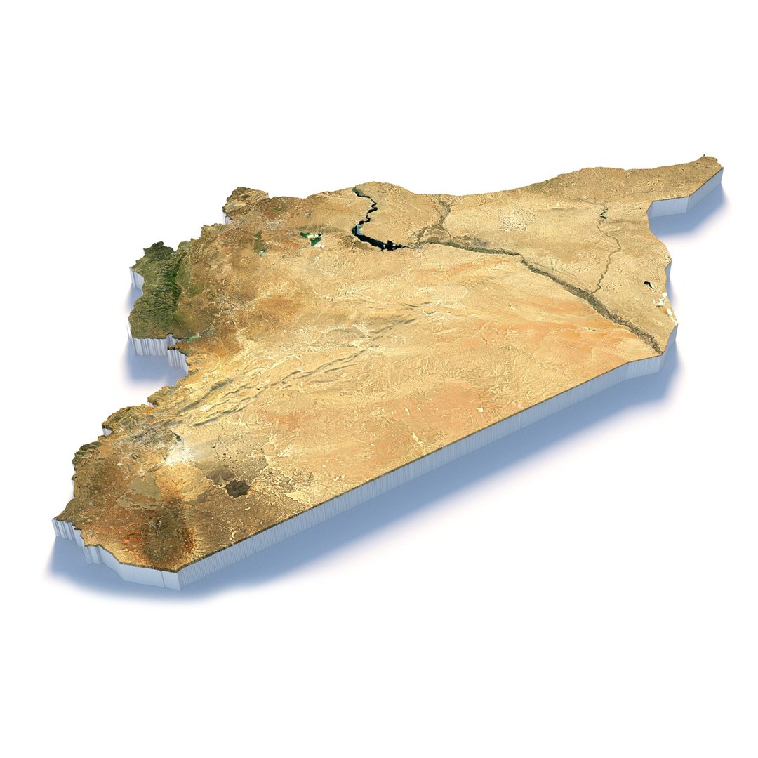 Syria Terrain Map 3D Model - TurboSquid 2336776