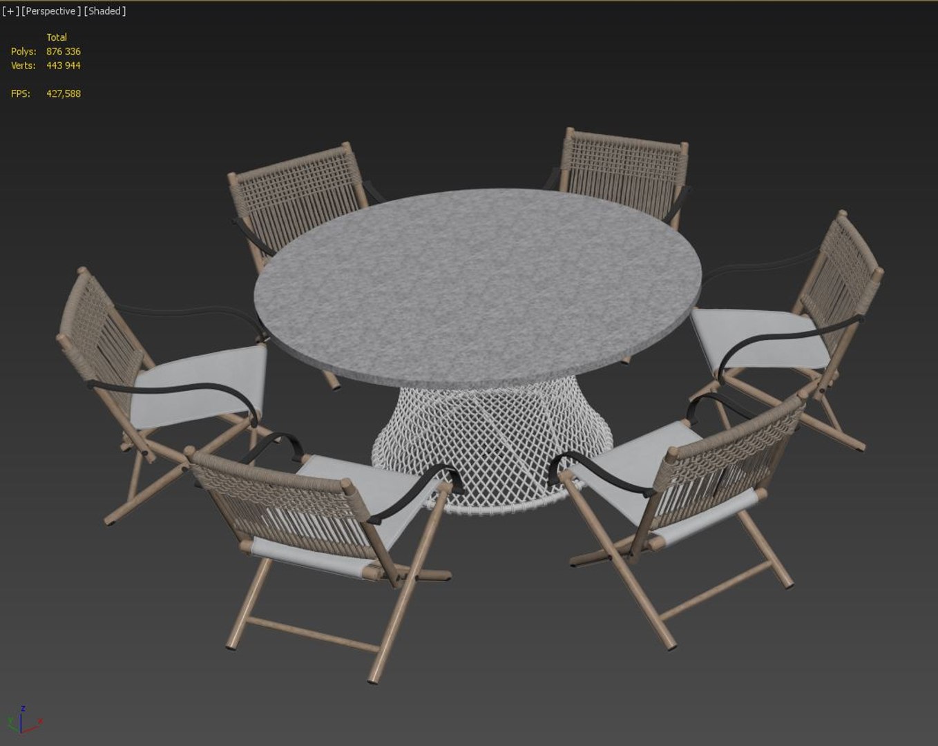 3D Flexform Lauren Chair Oasis Table Set Model - TurboSquid 2279986