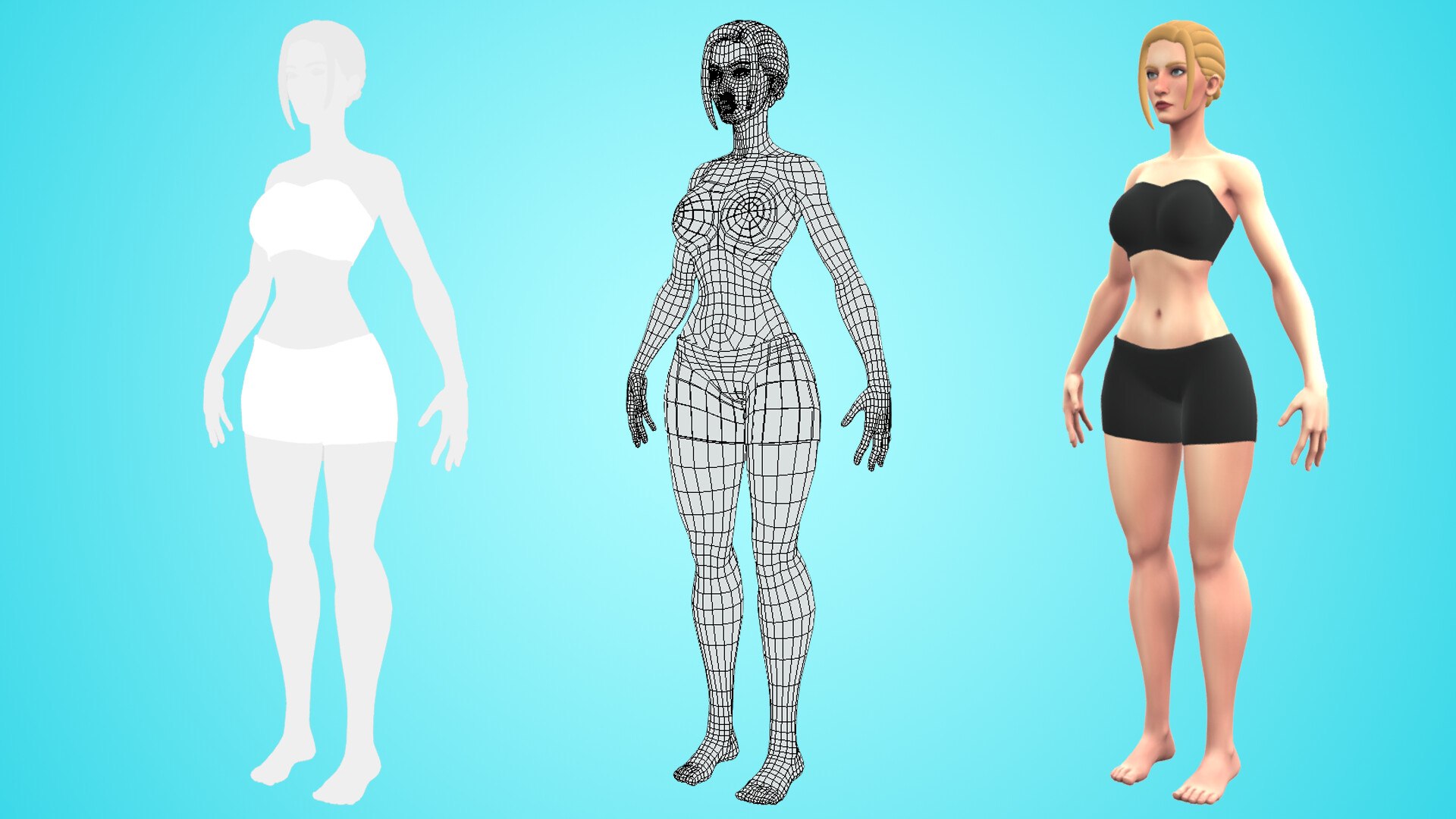 3D Mia - Female Base Mesh - Cartoon Character - TurboSquid 2069801