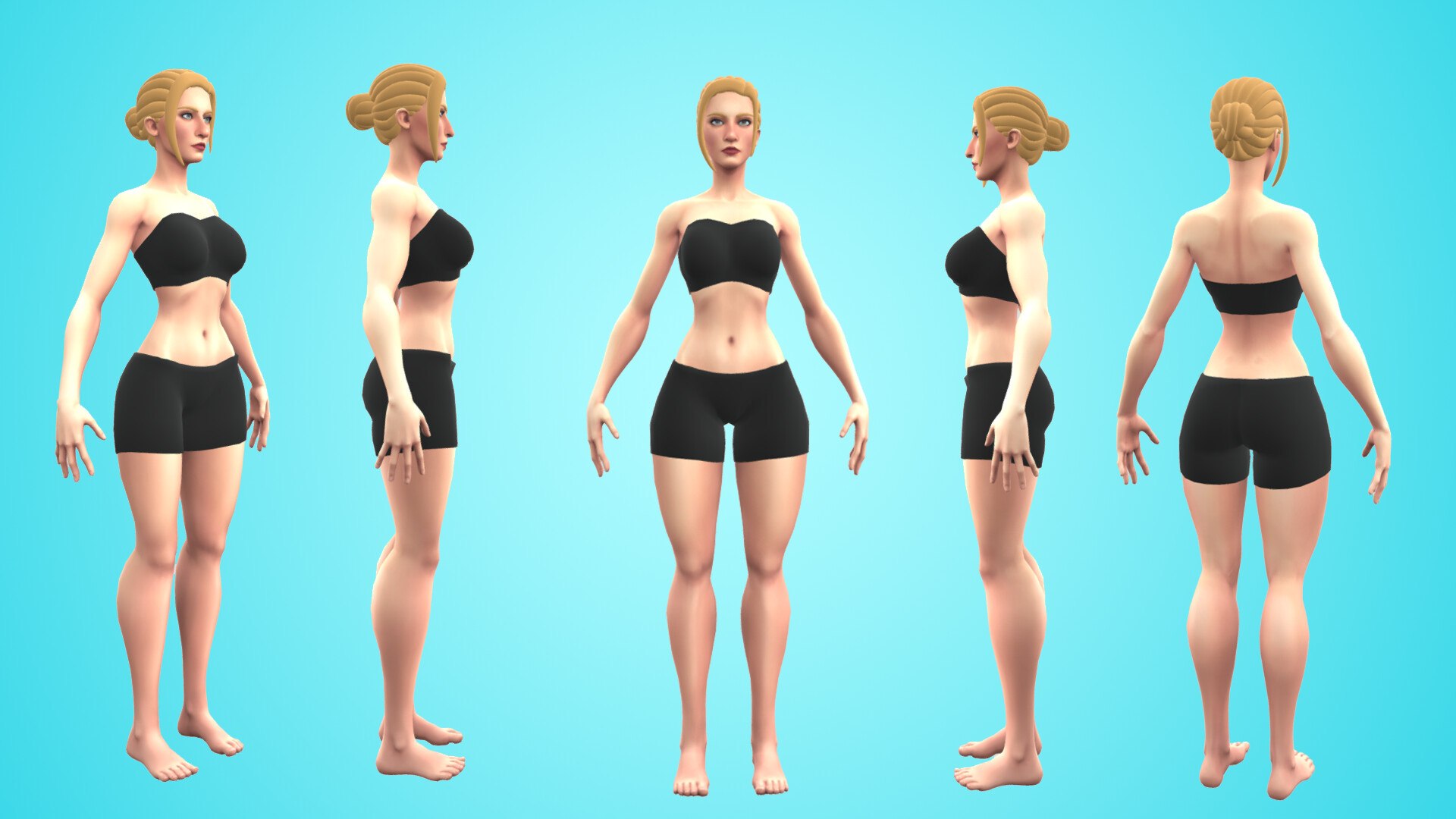 3D Mia - Female Base Mesh - Cartoon Character - TurboSquid 2069801