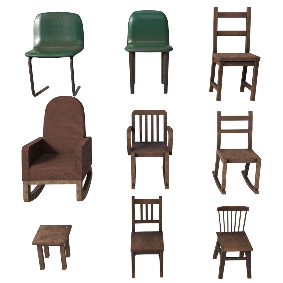 Big Set Of Old Furtinure 35 Objects 3D Model - TurboSquid 2101419