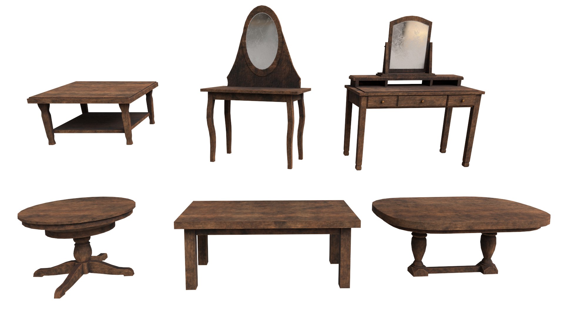 Big set of Old Furtinure 35 objects 3D model - TurboSquid 2101419