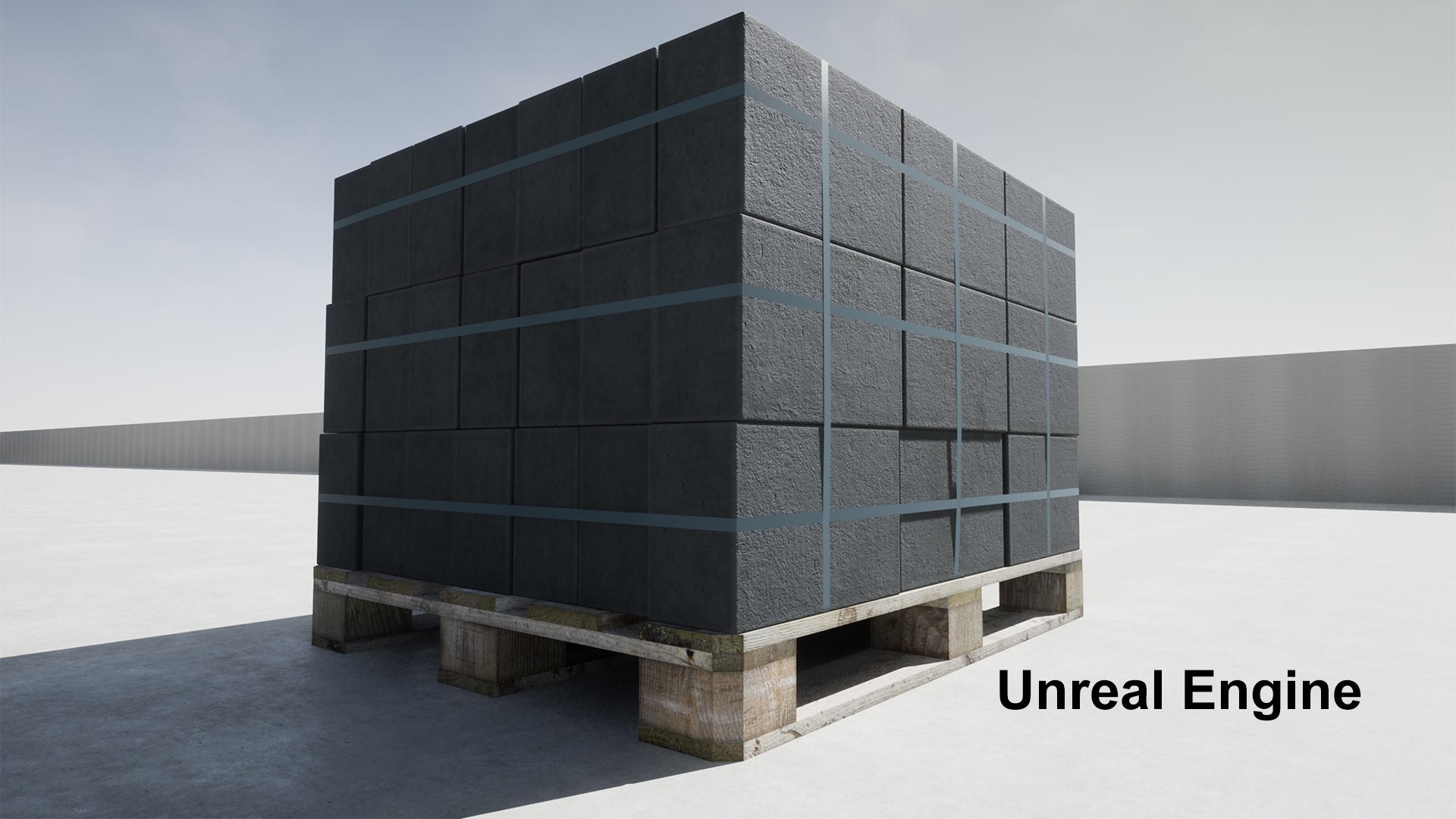 Wooden Pallet with Bricks Stack PBR 02 3D model - TurboSquid 2183080