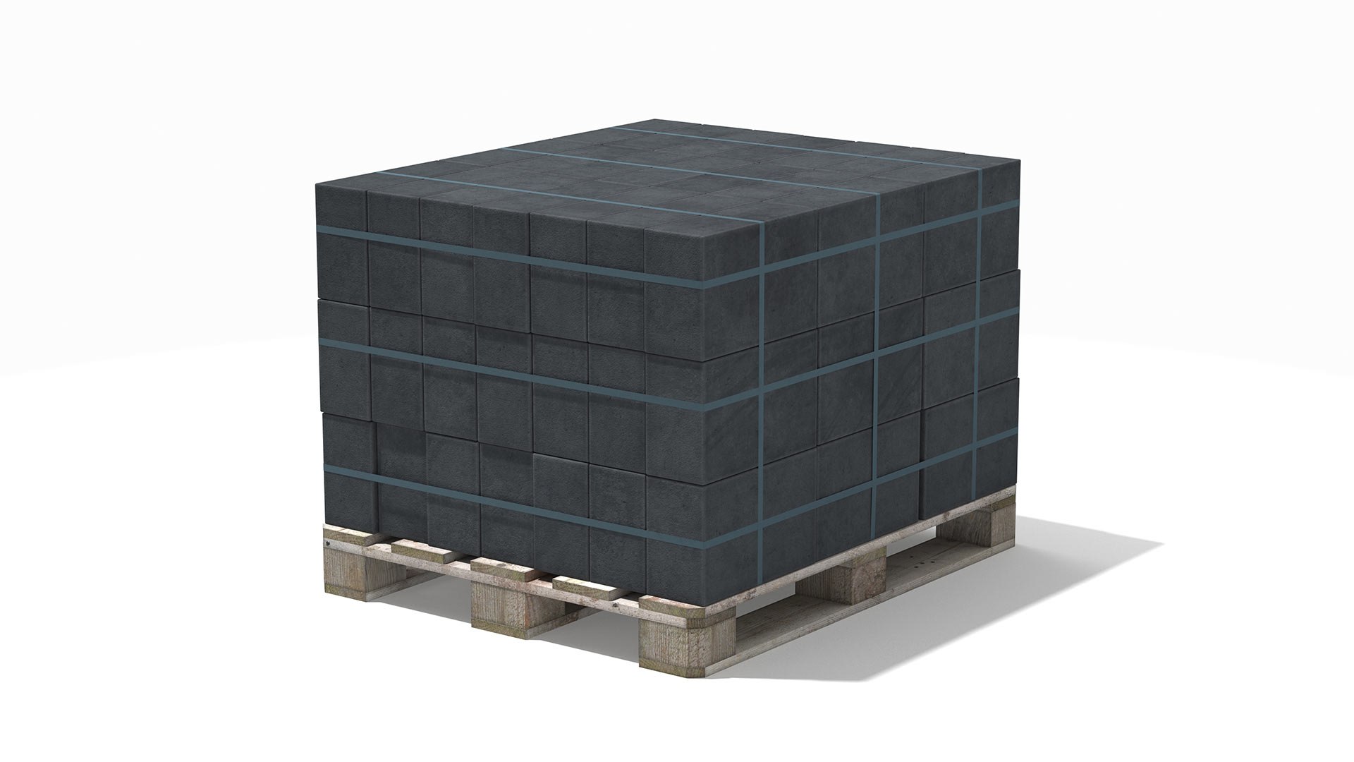 Wooden Pallet with Bricks Stack PBR 02 3D model - TurboSquid 2183080