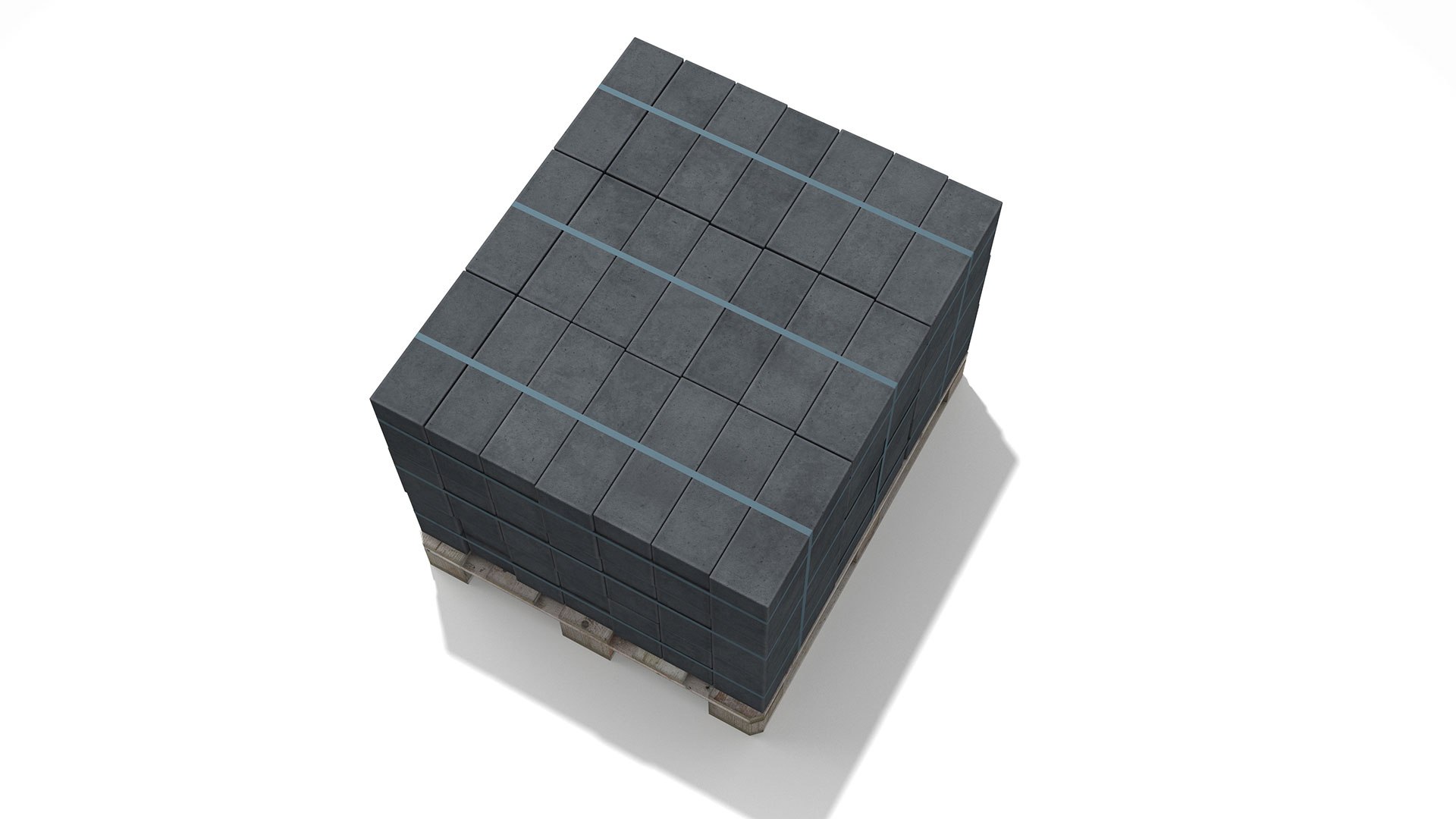 Wooden Pallet with Bricks Stack PBR 02 3D model - TurboSquid 2183080