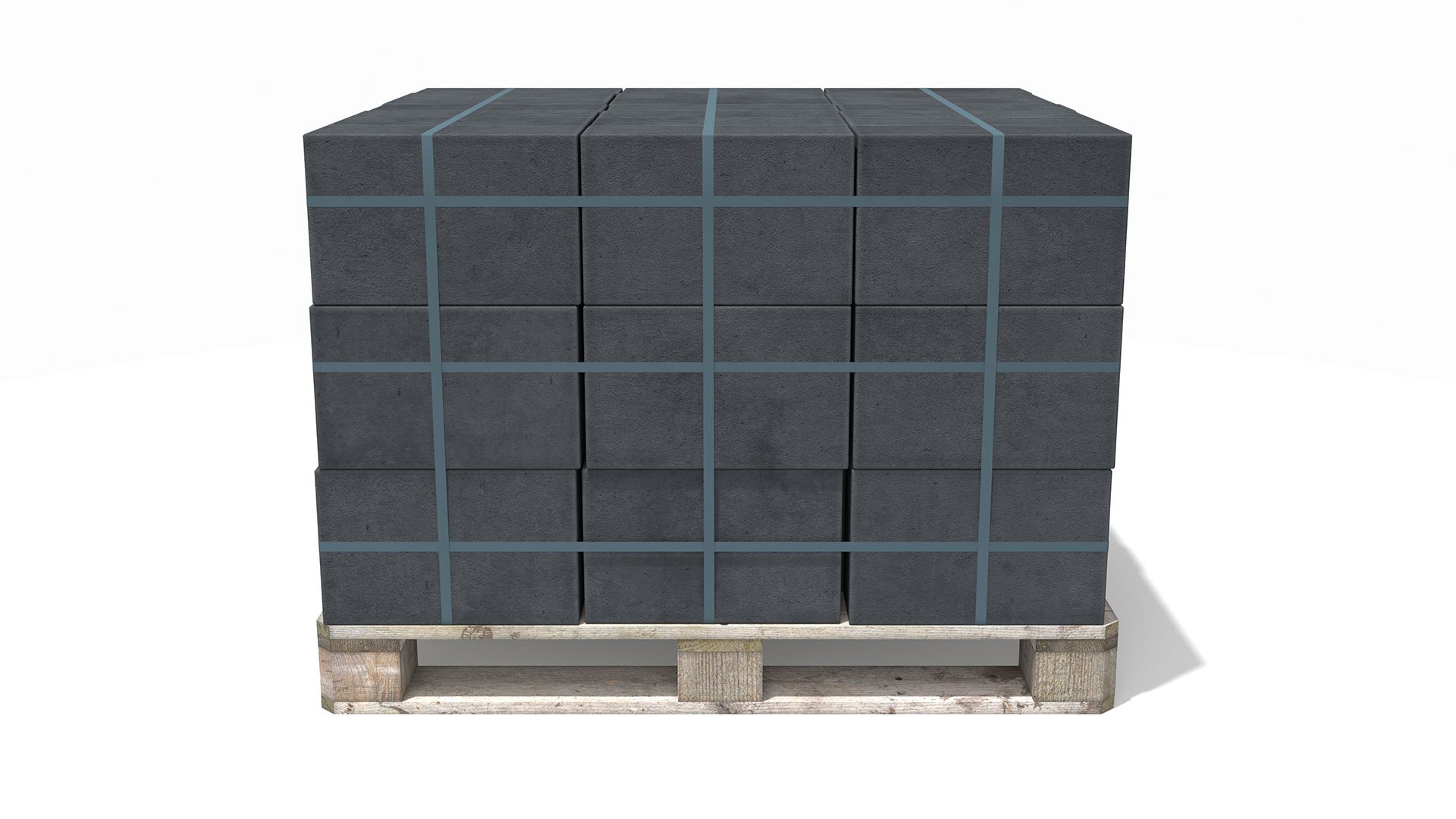 Wooden Pallet with Bricks Stack PBR 02 3D model - TurboSquid 2183080