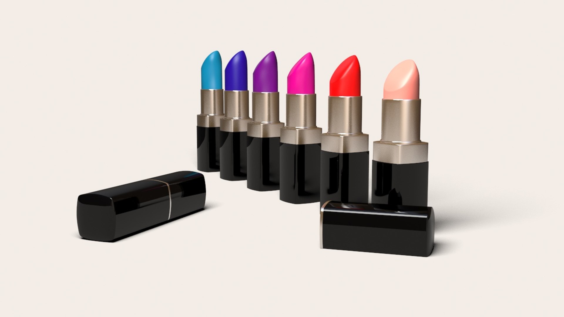 3d model lipstick modeled