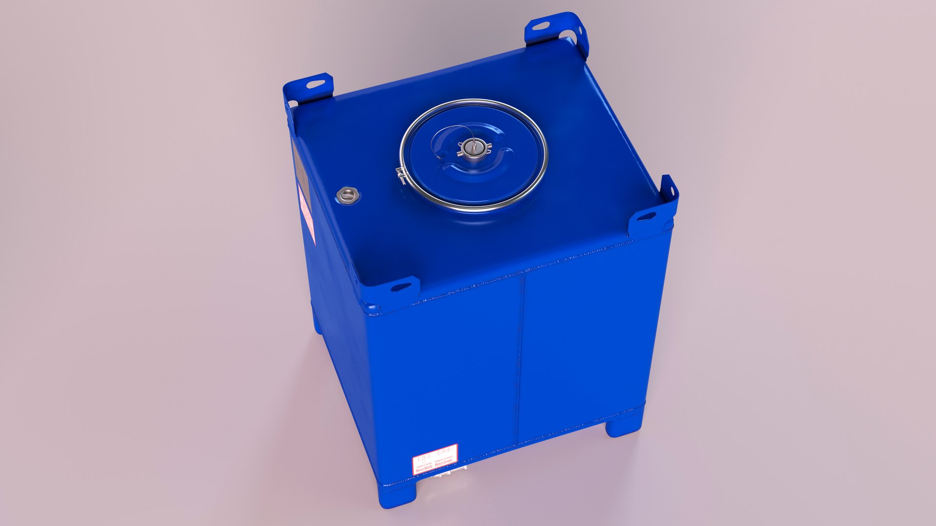 350 Gallon Stainless Steel IBC Container Blue 3D - TurboSquid 2169529