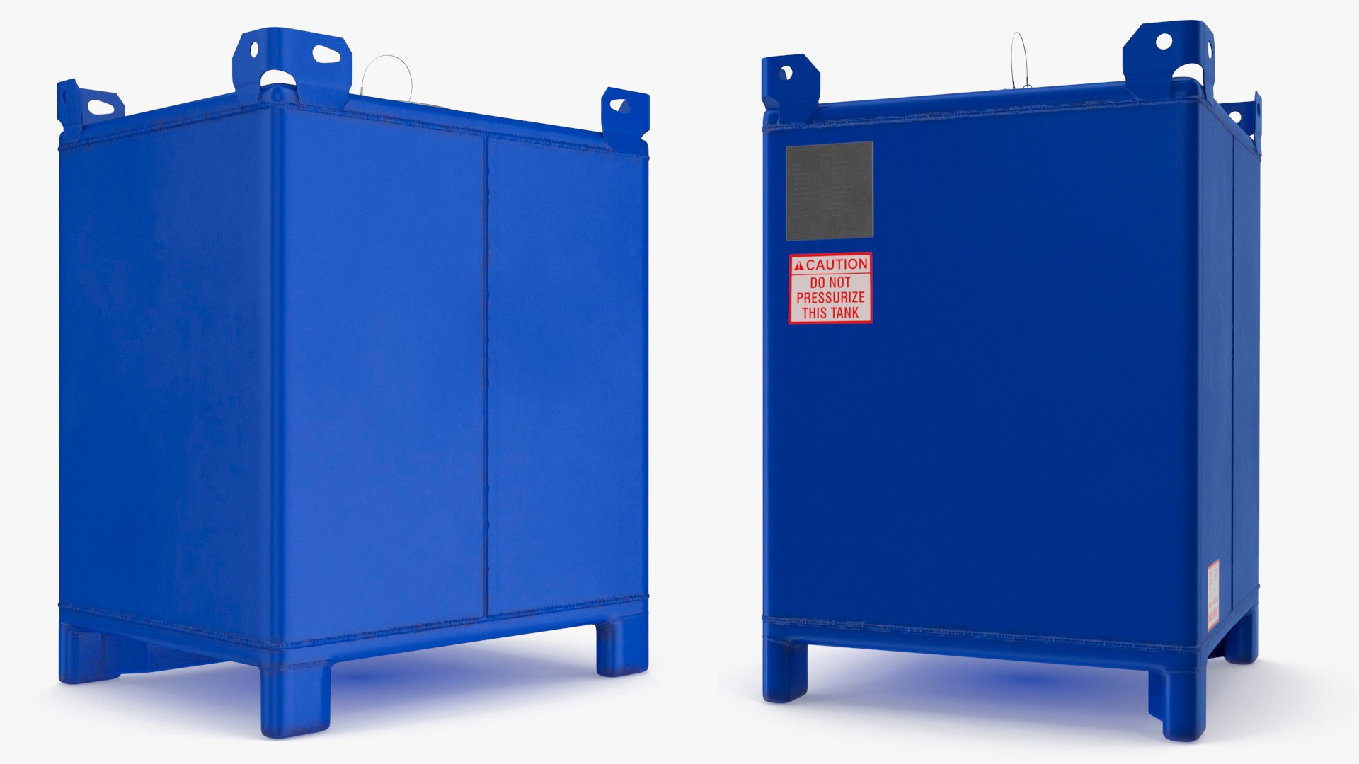 350 Gallon Stainless Steel IBC Container Blue 3D - TurboSquid 2169529