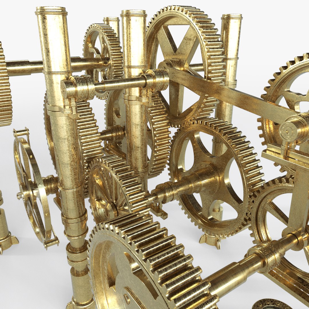 3D Gear Mechanism - TurboSquid 1550551