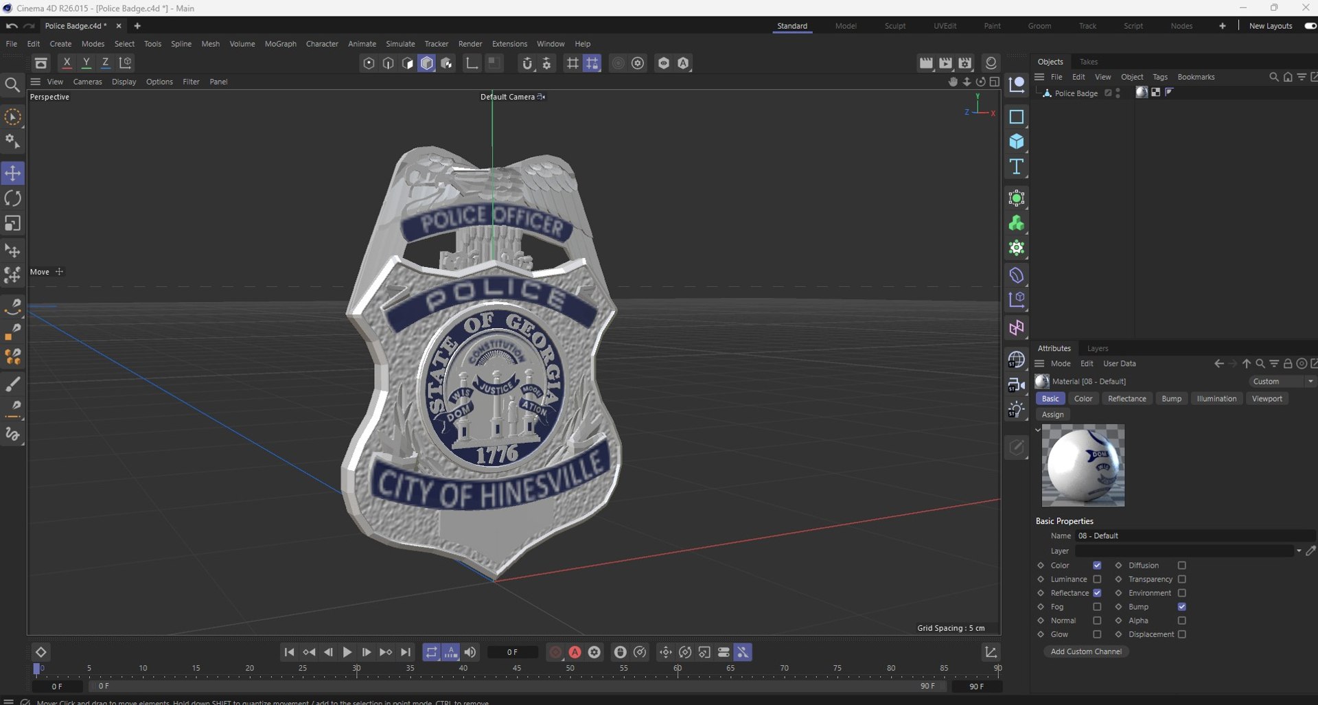 Police Badge 3D Model - TurboSquid 2163498