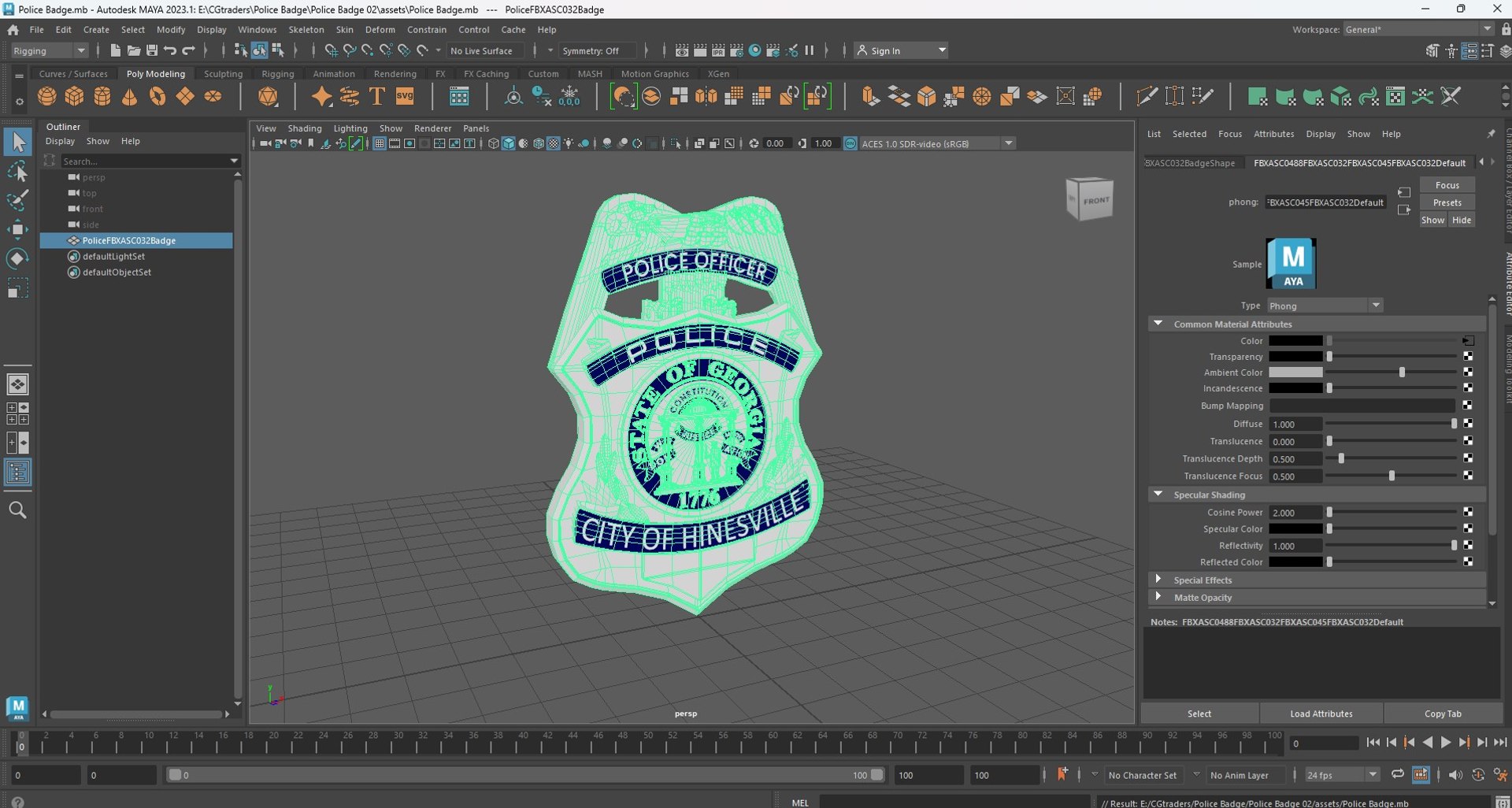 Police Badge 3D Model - TurboSquid 2163498