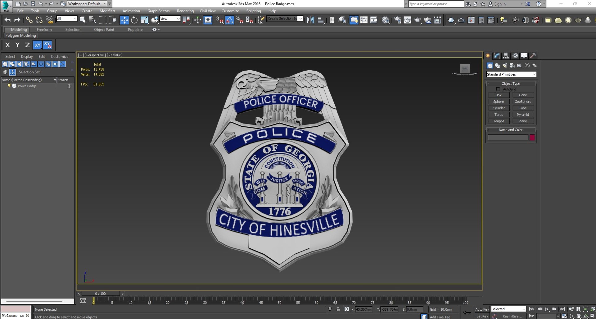 Police Badge 3D Model - TurboSquid 2163498