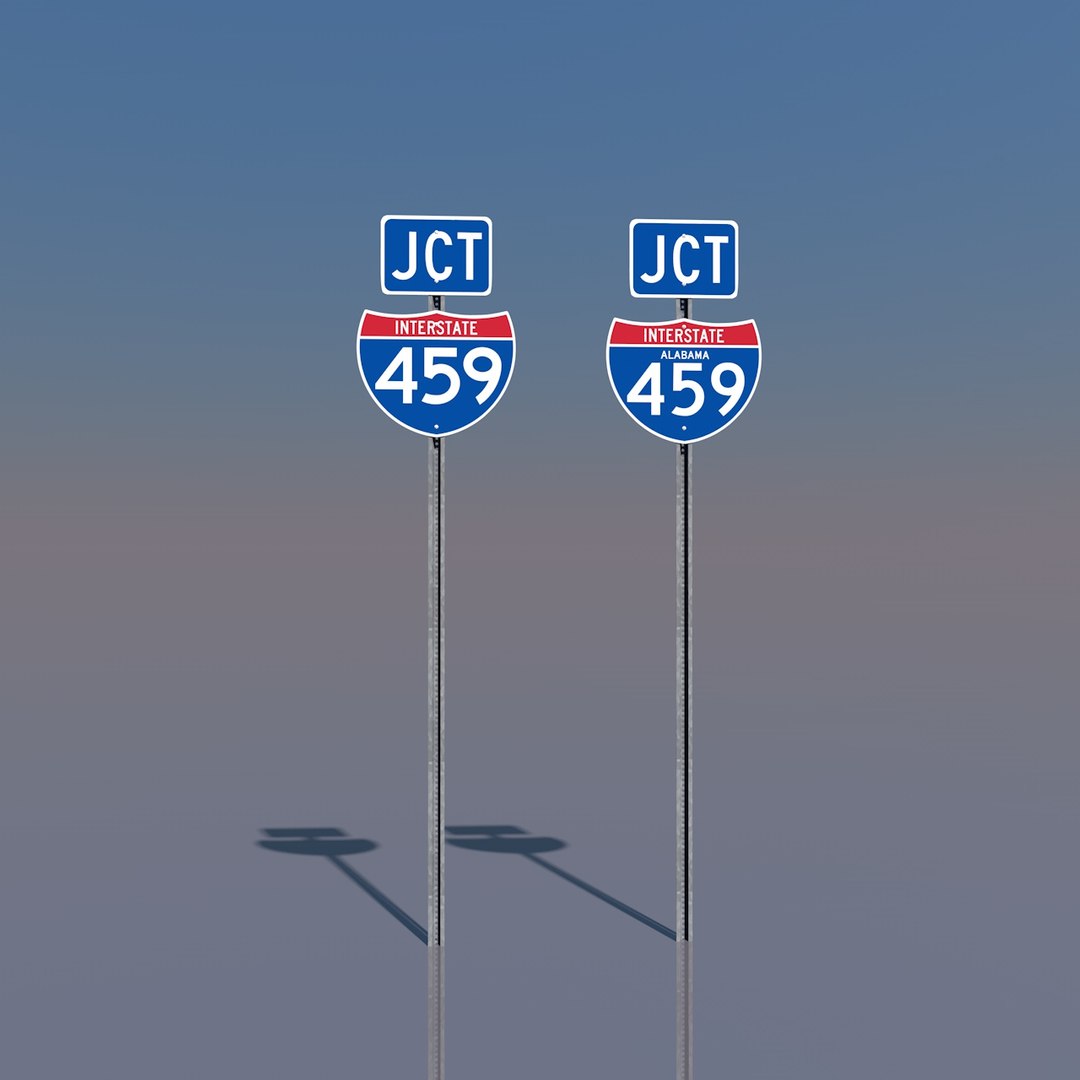 Interstate 459 Signs 3d Model