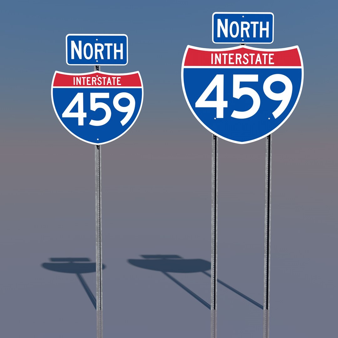 interstate 459 signs 3d model