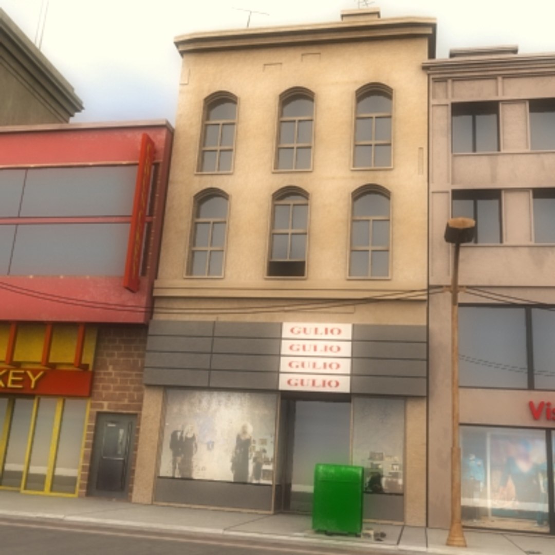 3d Buildings Town Scene City Model