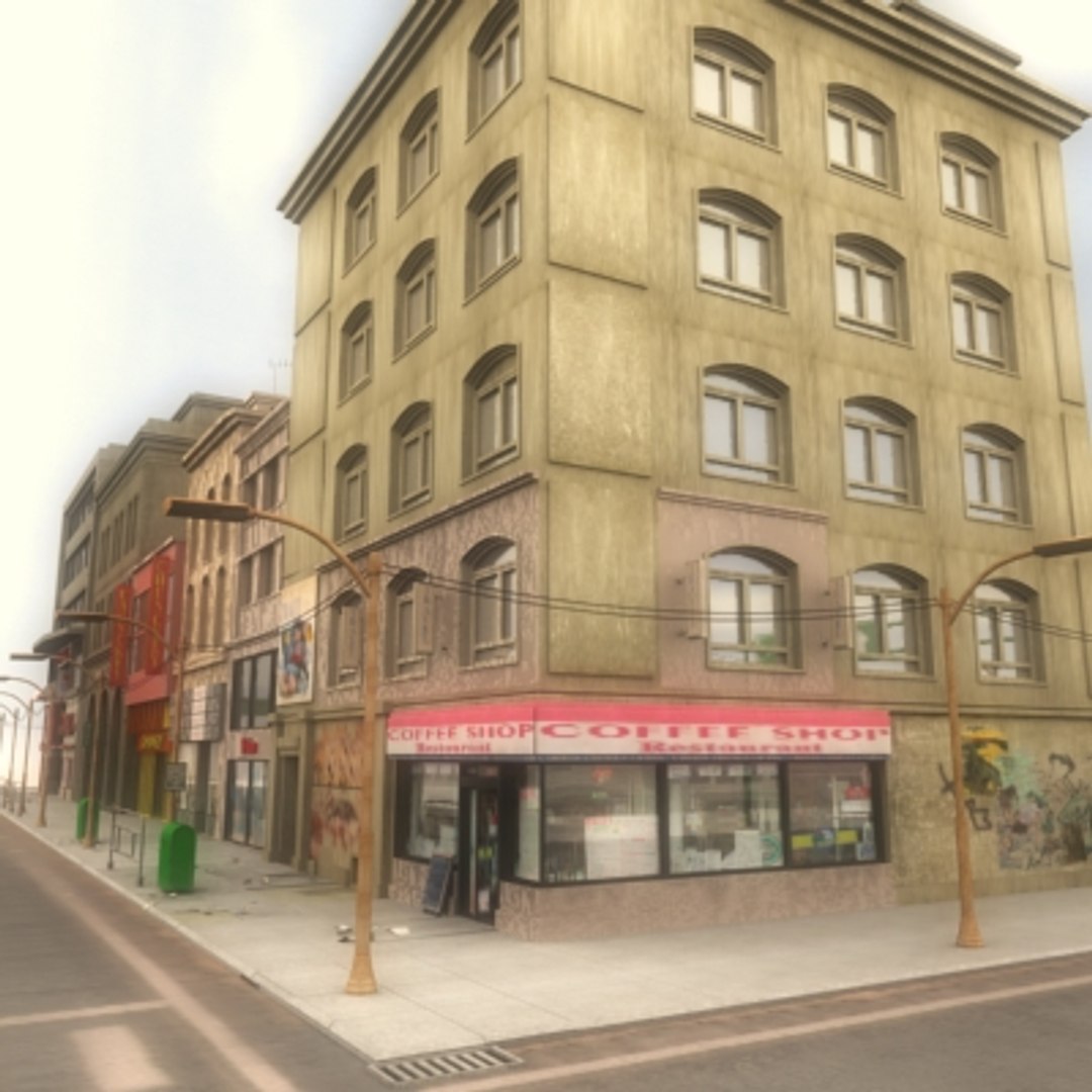 3d Buildings Town Scene City Model