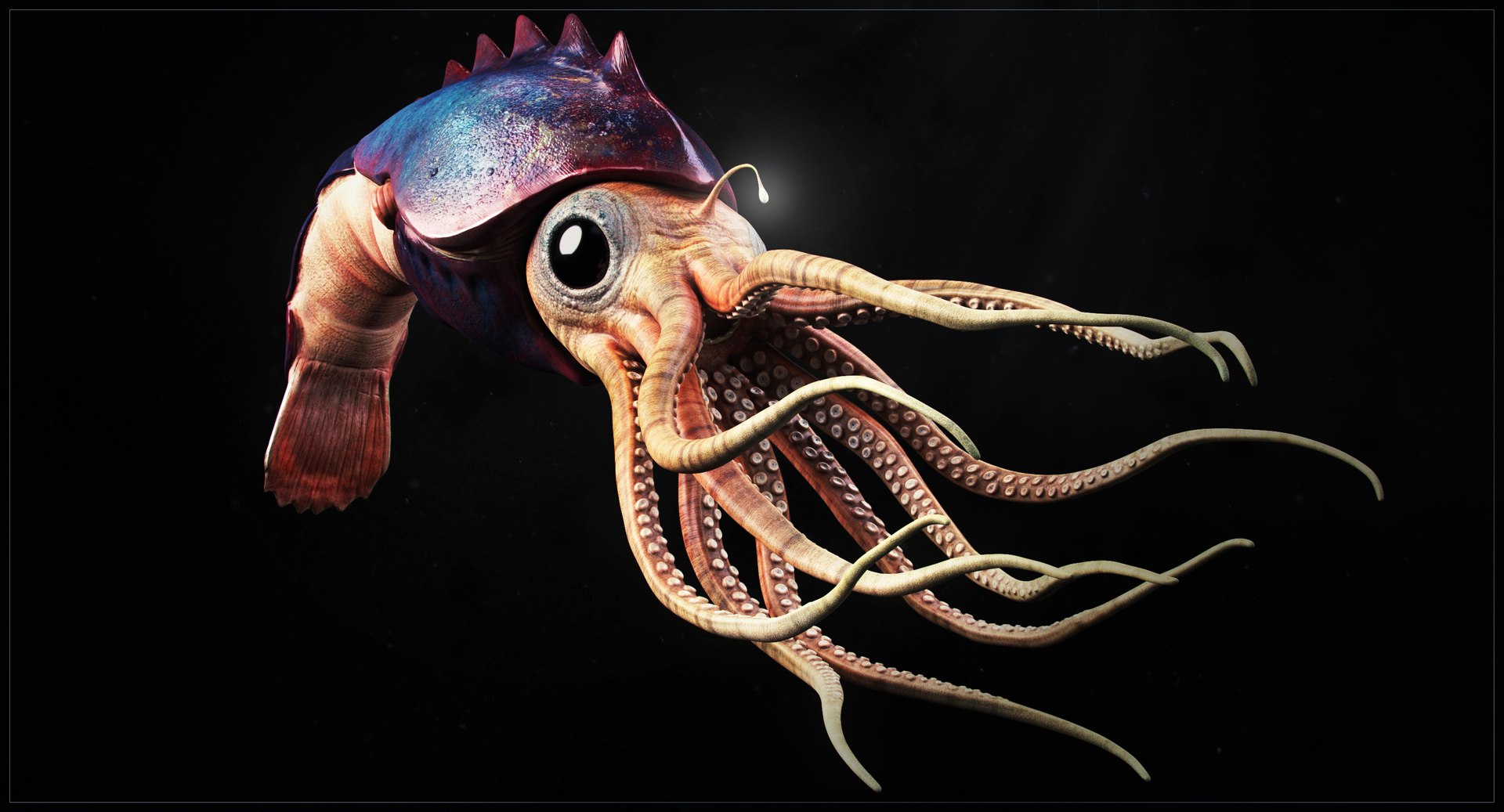 Squid creature model - TurboSquid 1271008