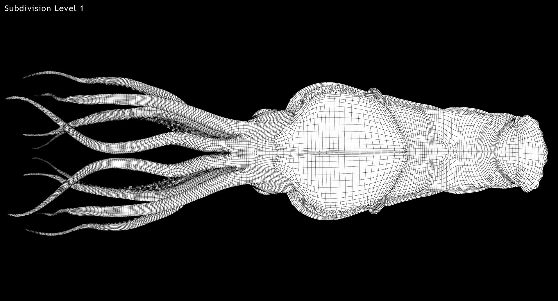 Squid creature model - TurboSquid 1271008
