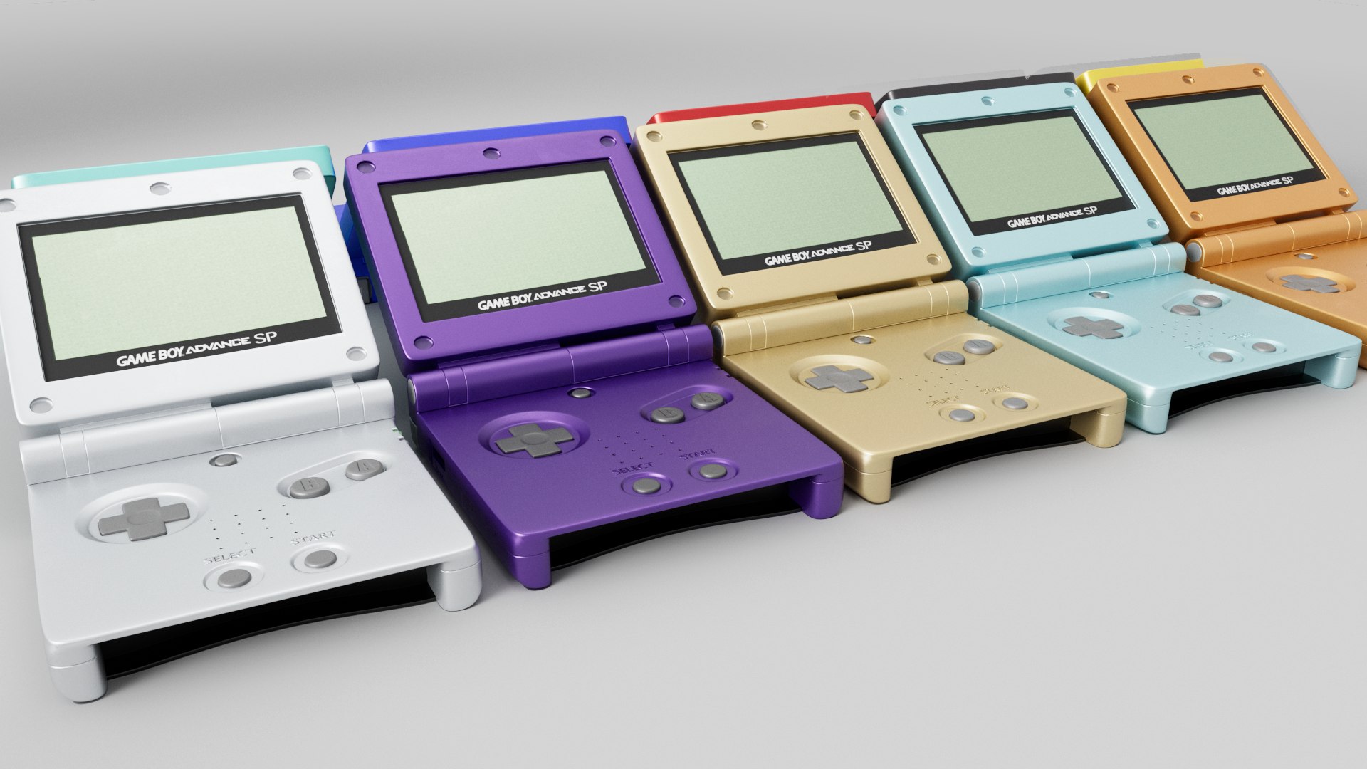 3D Gameboy Advance SP 10 Colors And One Collector - TurboSquid 2099718