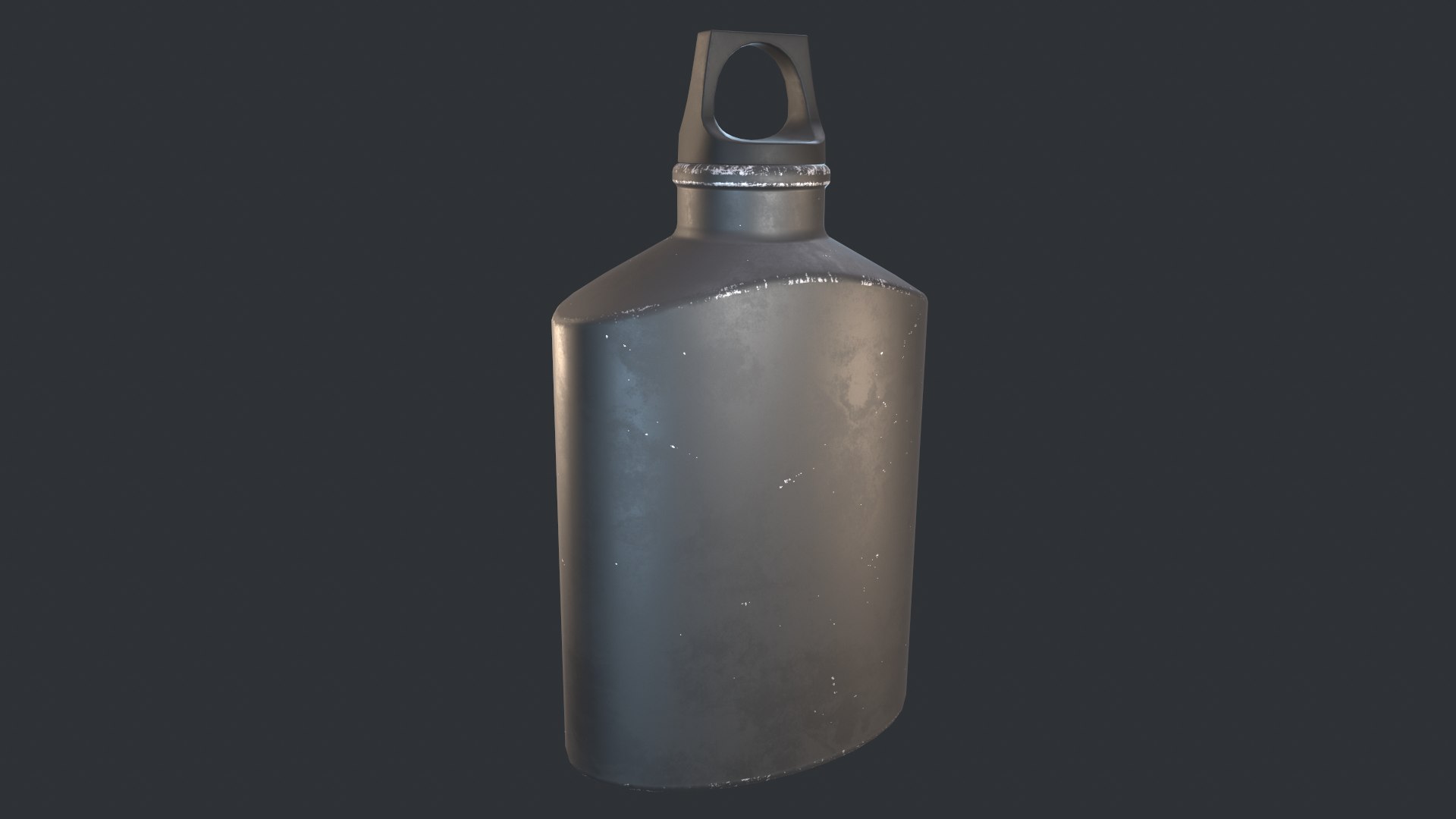 3D Flask Canister Black Scraped - TurboSquid 2327836