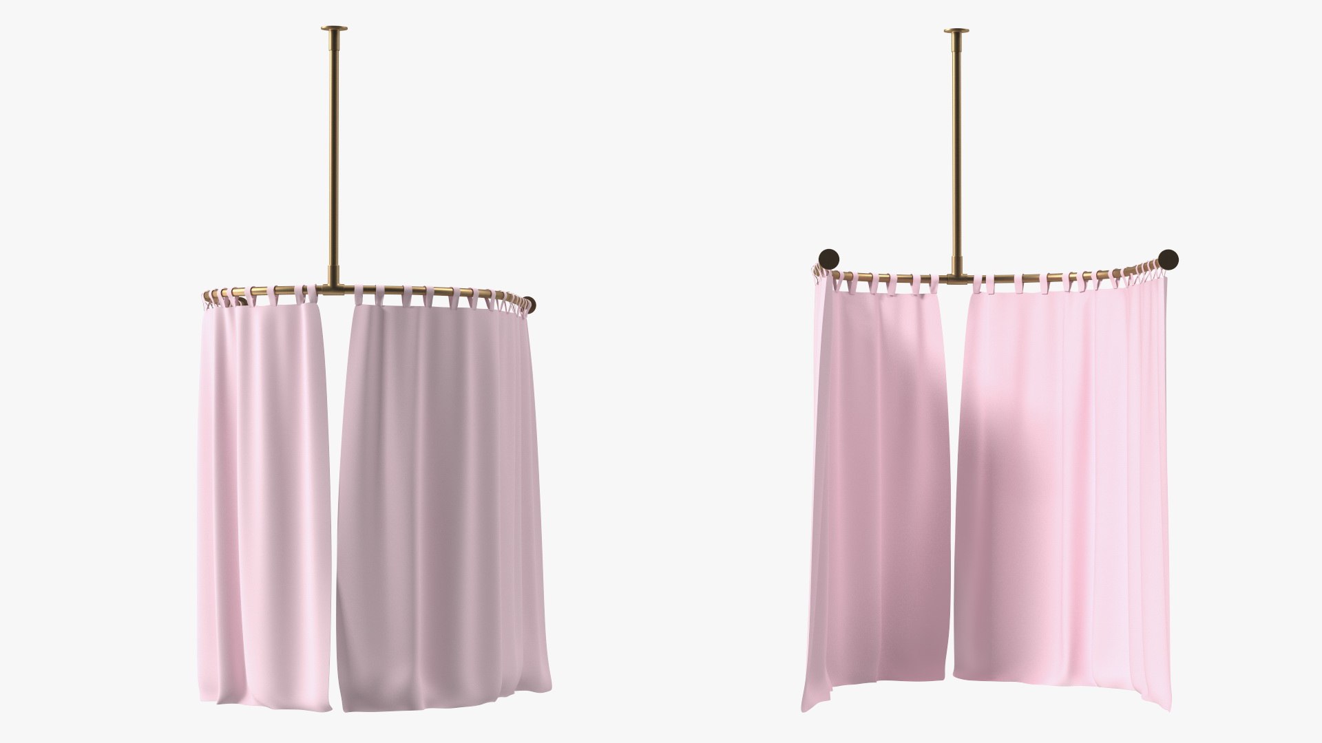 3D Closed Fitting Room Curtain Pink - TurboSquid 2121380