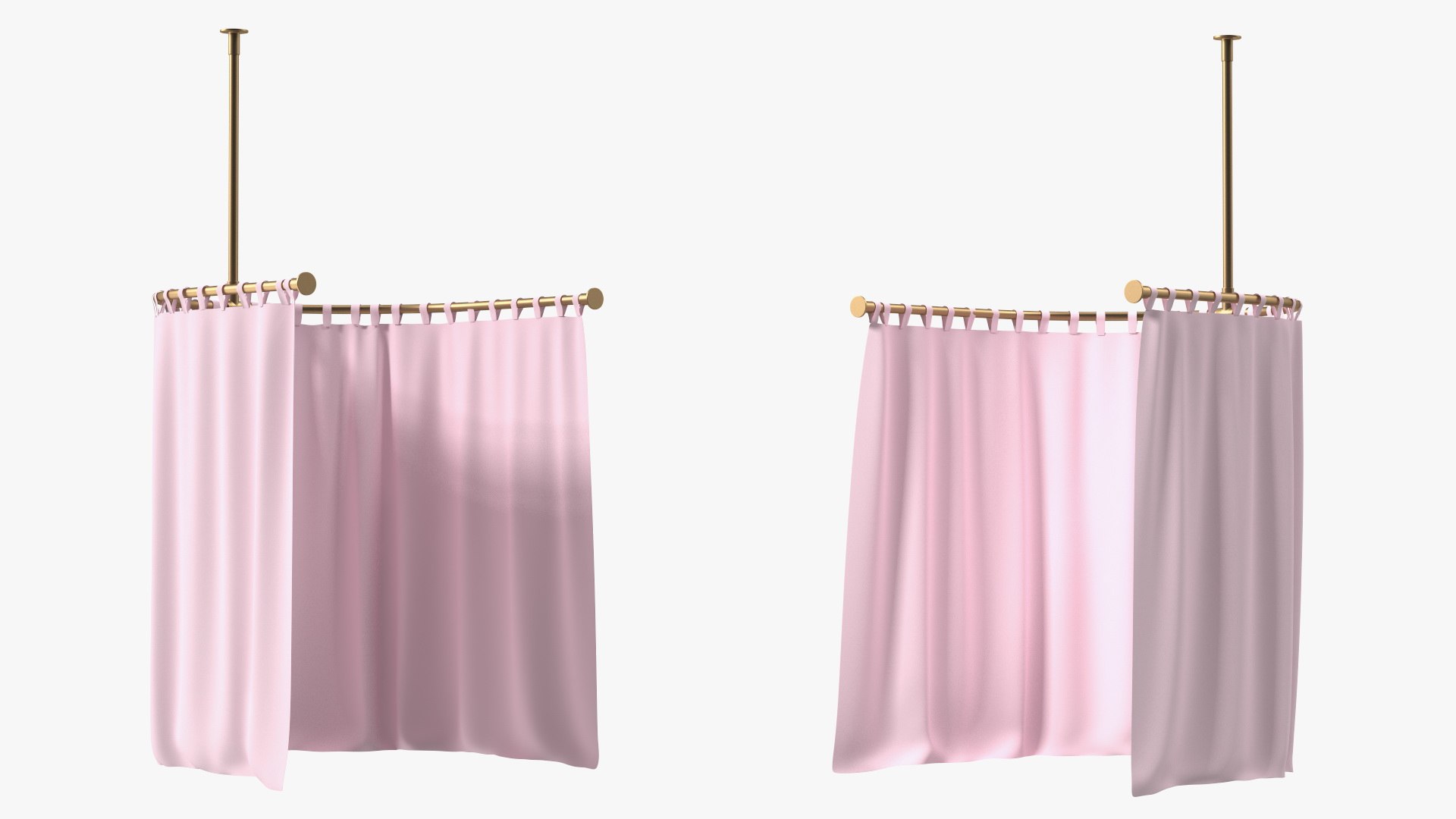 3D Closed Fitting Room Curtain Pink - TurboSquid 2121380