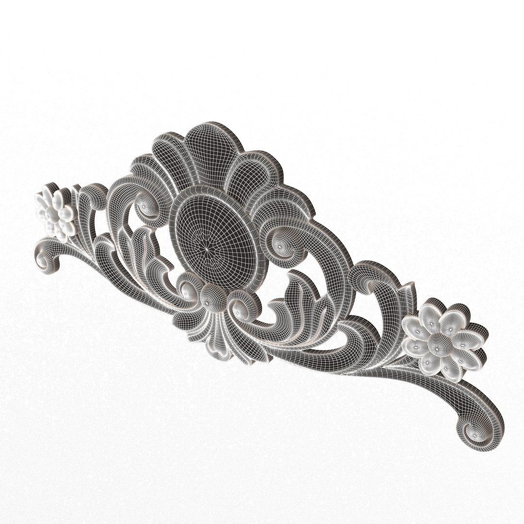 3D Model Carved Plaster Molding Decoration 022 - TurboSquid 1948293