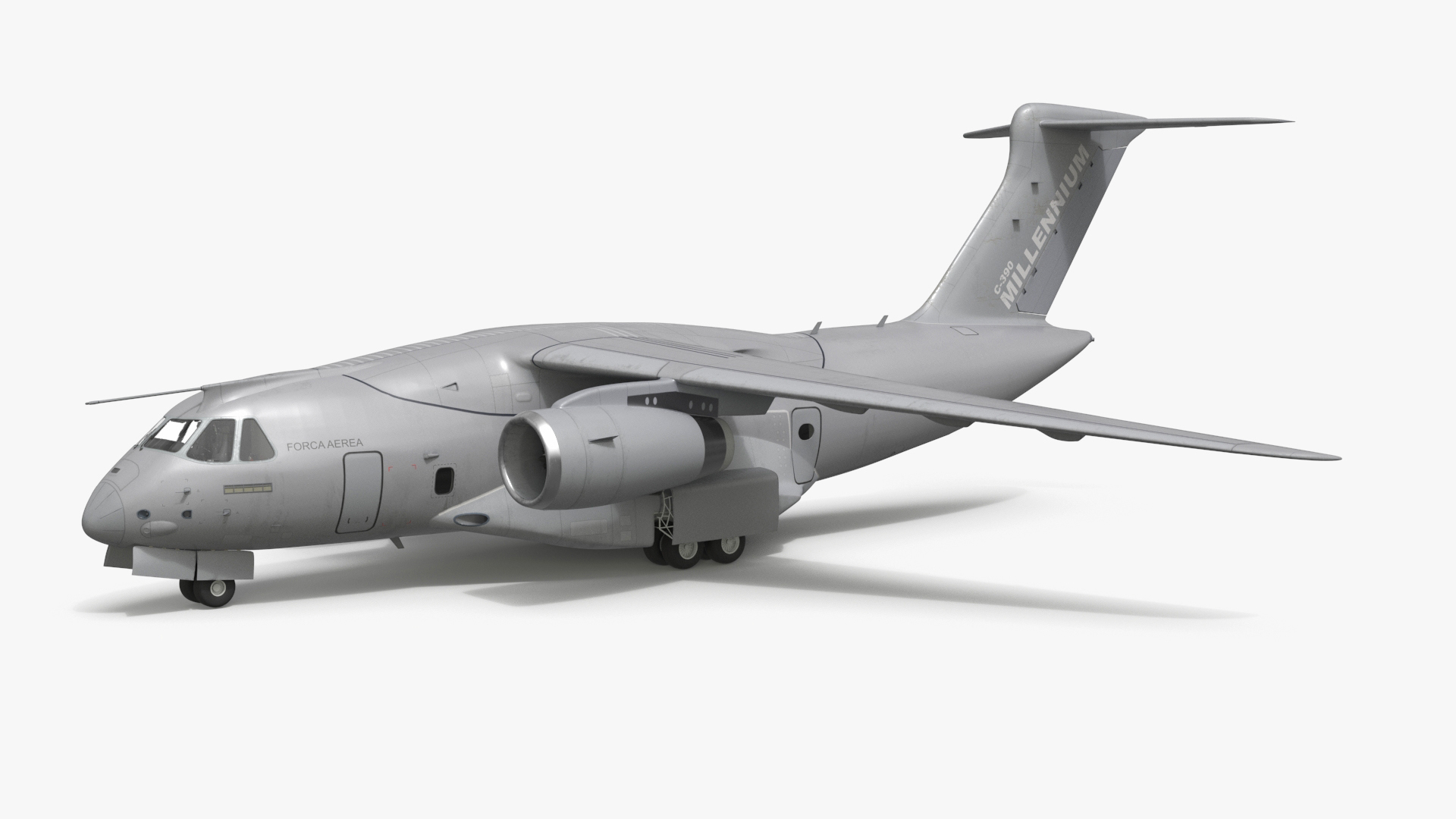 3D Model Embraer C 390 Jet Transport Military Aircraft Rigged ...