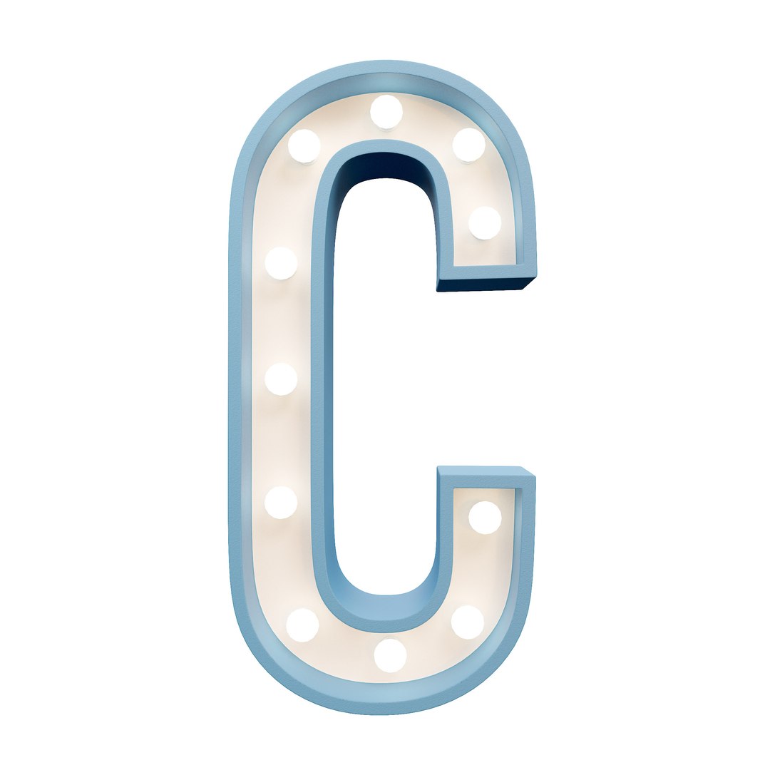 Marquee Letter C Led Glow Sign 3dmodel 3D Model - TurboSquid 1973820