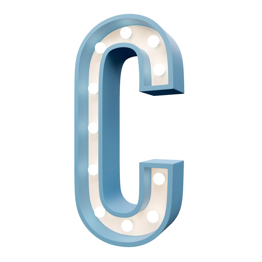 Marquee Letter C Led Glow Sign 3dmodel 3D Model - TurboSquid 1973820
