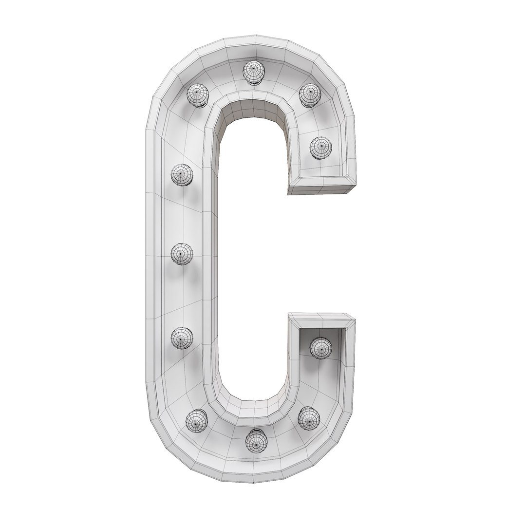 Marquee Letter C Led Glow Sign 3dmodel 3D Model - TurboSquid 1973820