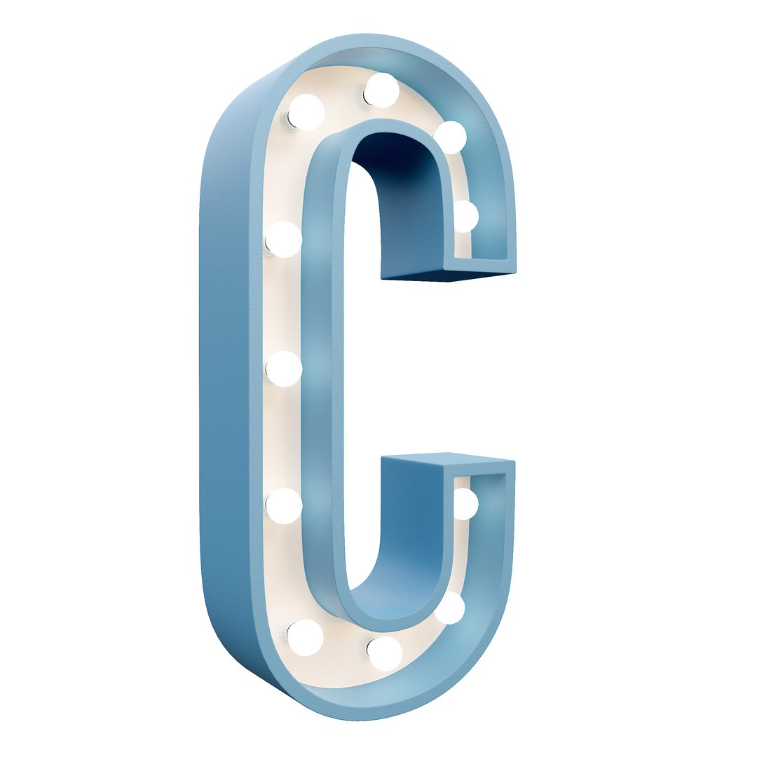 Marquee Letter C Led Glow Sign 3dmodel 3D Model - TurboSquid 1973820