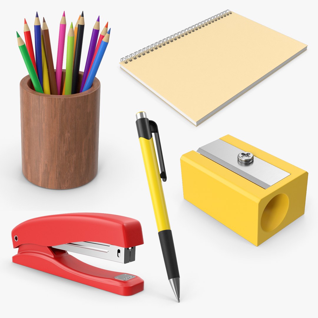 Stationary Collection 02 3D Model - TurboSquid 1849648