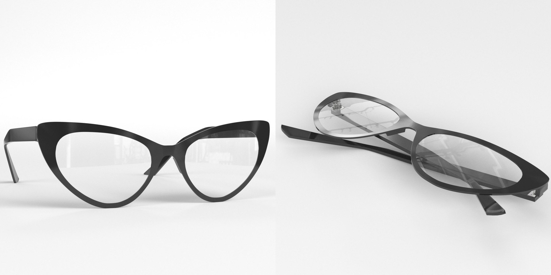 Glasses Cat Eye 3D Model - TurboSquid 1936331