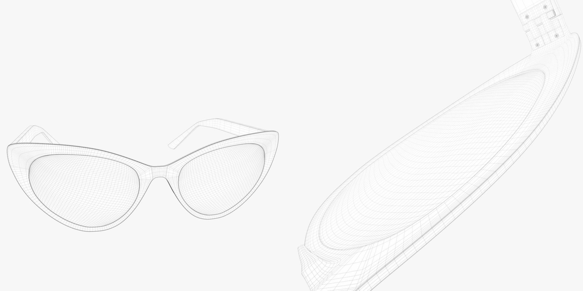 Glasses Cat Eye 3D Model - TurboSquid 1936331