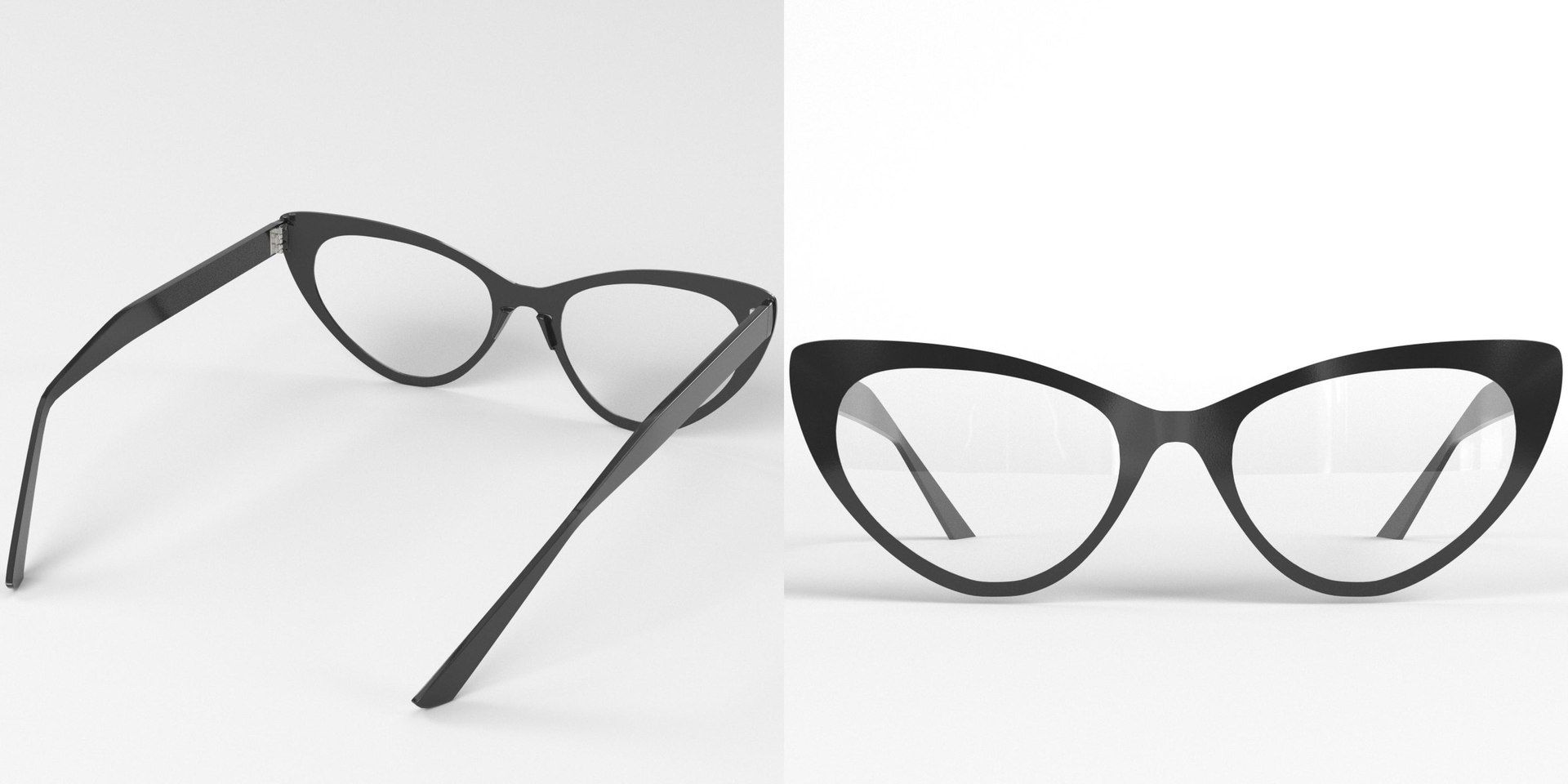 Glasses Cat Eye 3D Model - TurboSquid 1936331