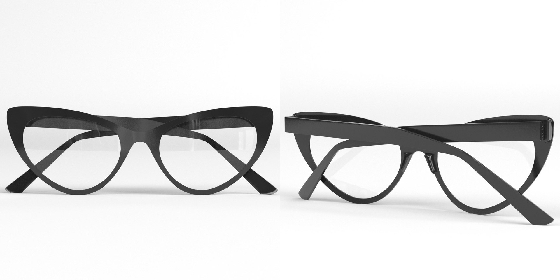 Glasses Cat Eye 3D Model - TurboSquid 1936331