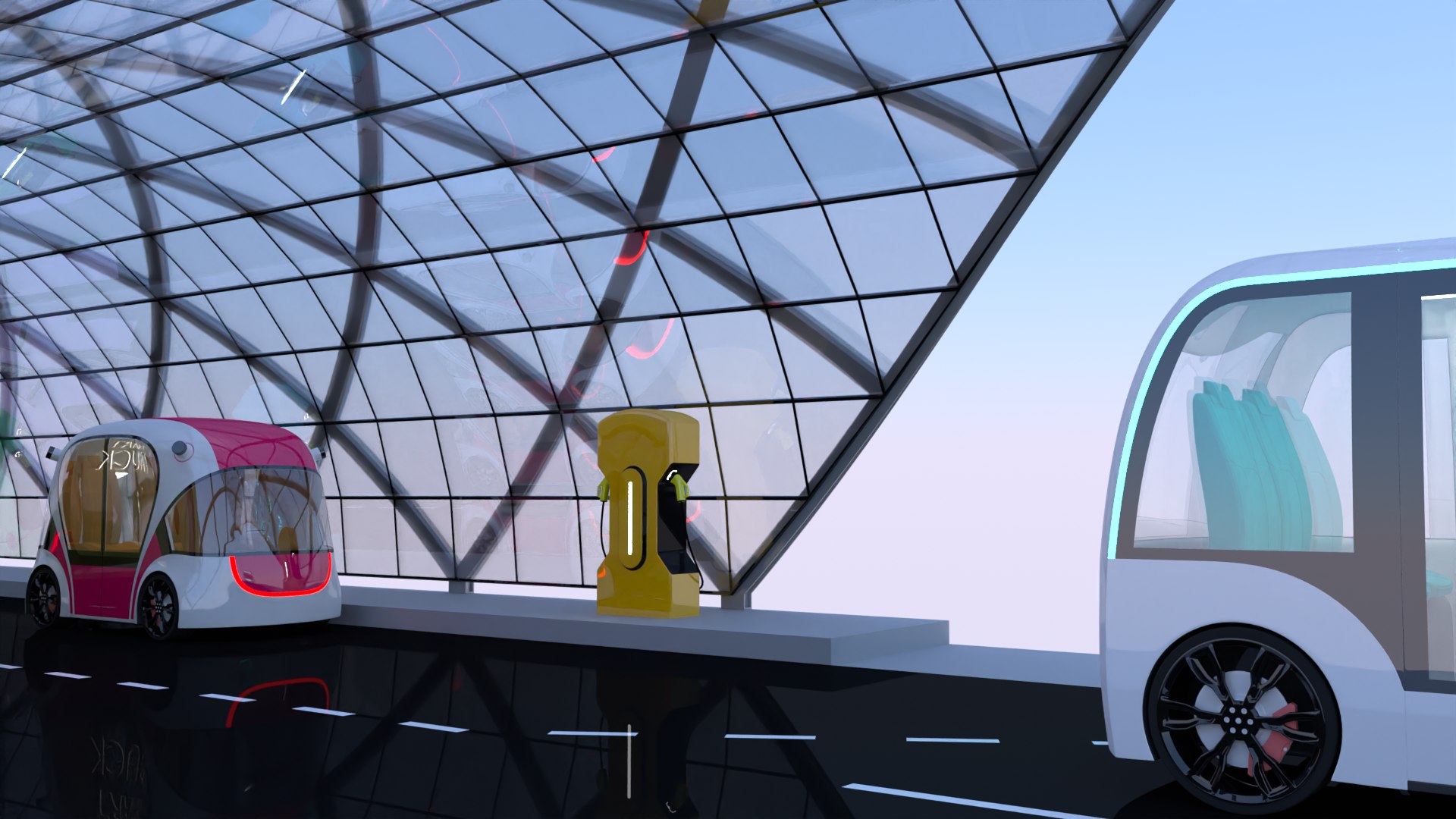 Future EV Charging Stations 3D Model - TurboSquid 2184415