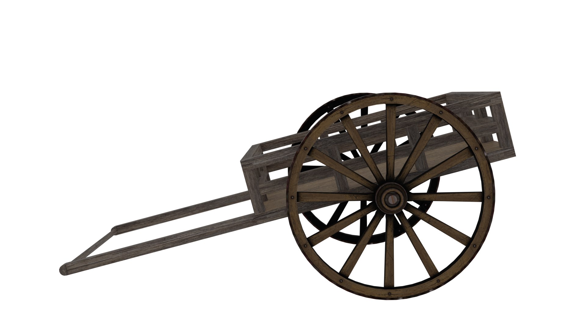 3D Mormon Handcart - TurboSquid 2099208